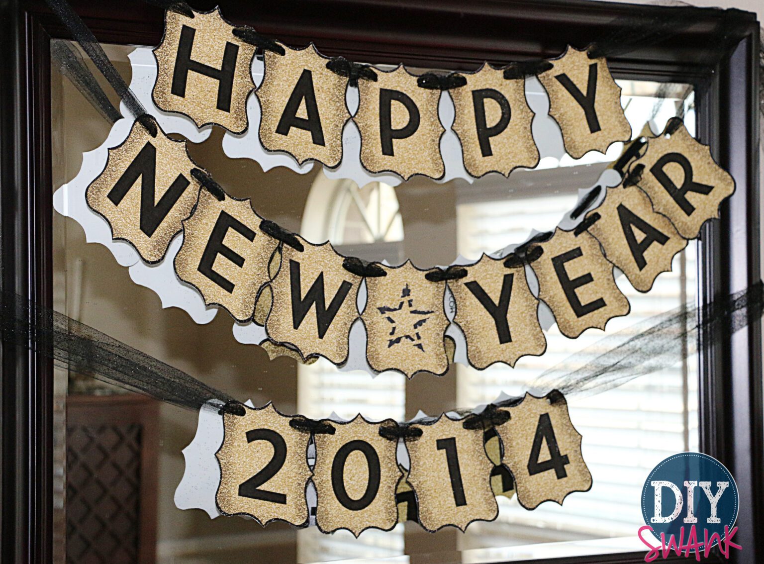 Happy New Year Banner Free Printable - Swanky Design Co.