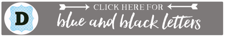 Free Printable Black and White Banner Letters - Swanky Design Co.