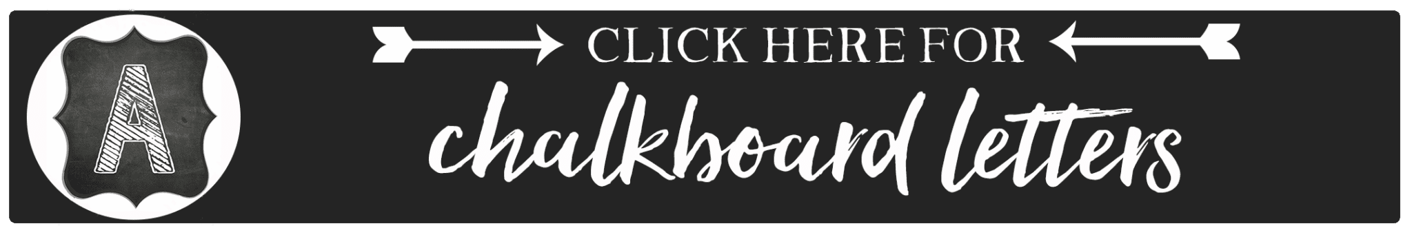 Free Printable Black and White Banner Letters - Swanky Design Co.