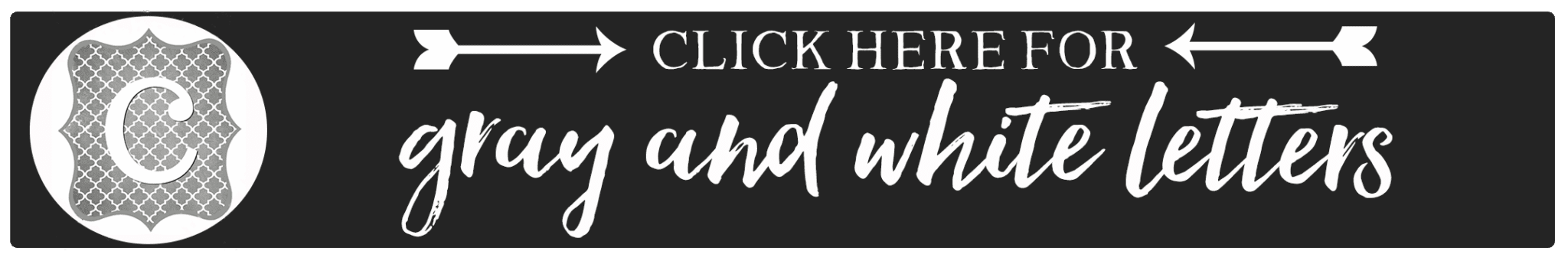 Free Printable Black and White Banner Letters - Swanky Design Co.