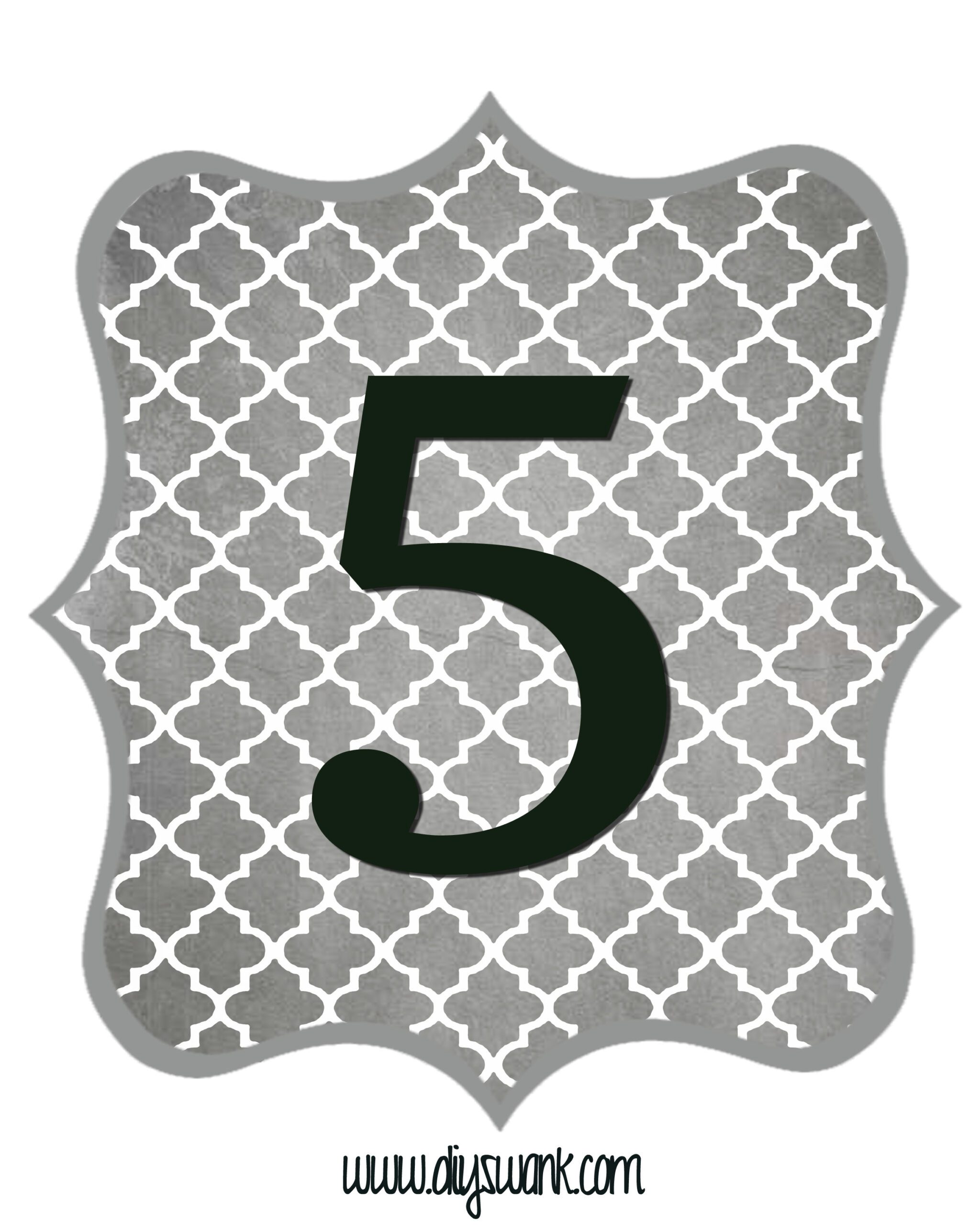 Gray_Black Letter_5 - Swanky Design Co.