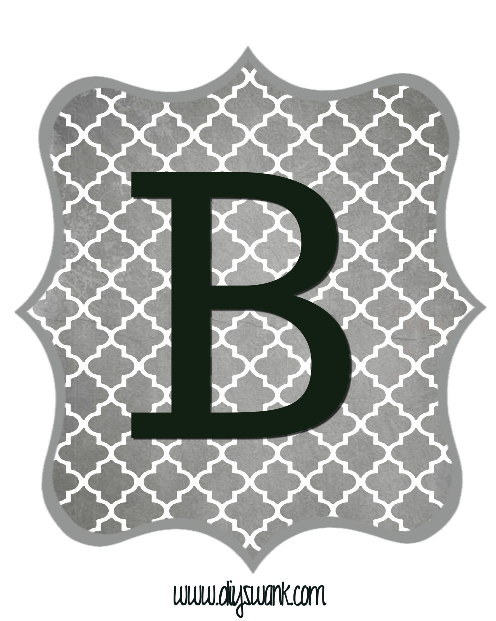 Gray_Black Letter_B - Swanky Design Company