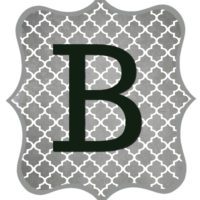 Free Printable Letters Gray and Black - Swanky Design Company