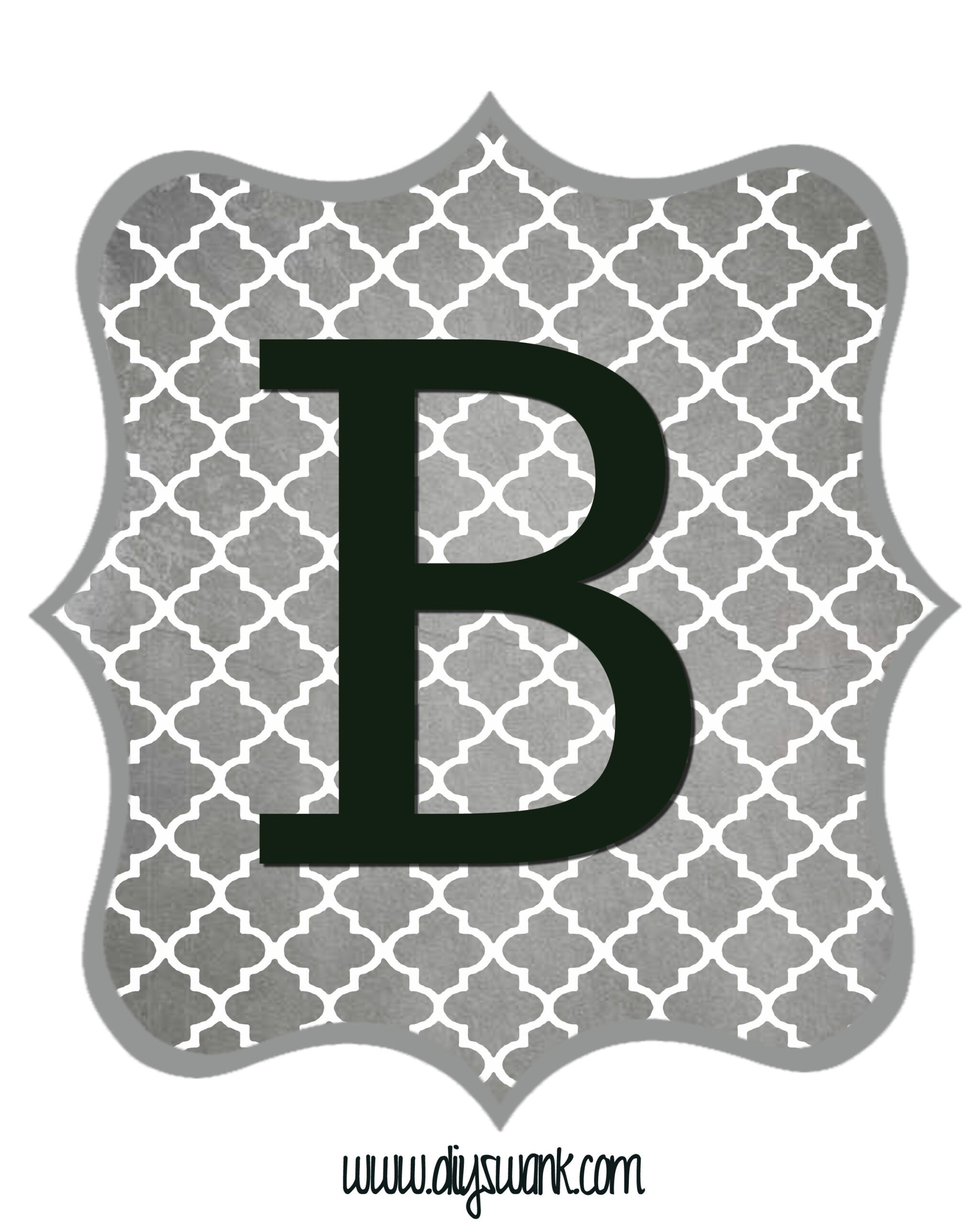 Gray_Black Letter_B - Swanky Design Co.