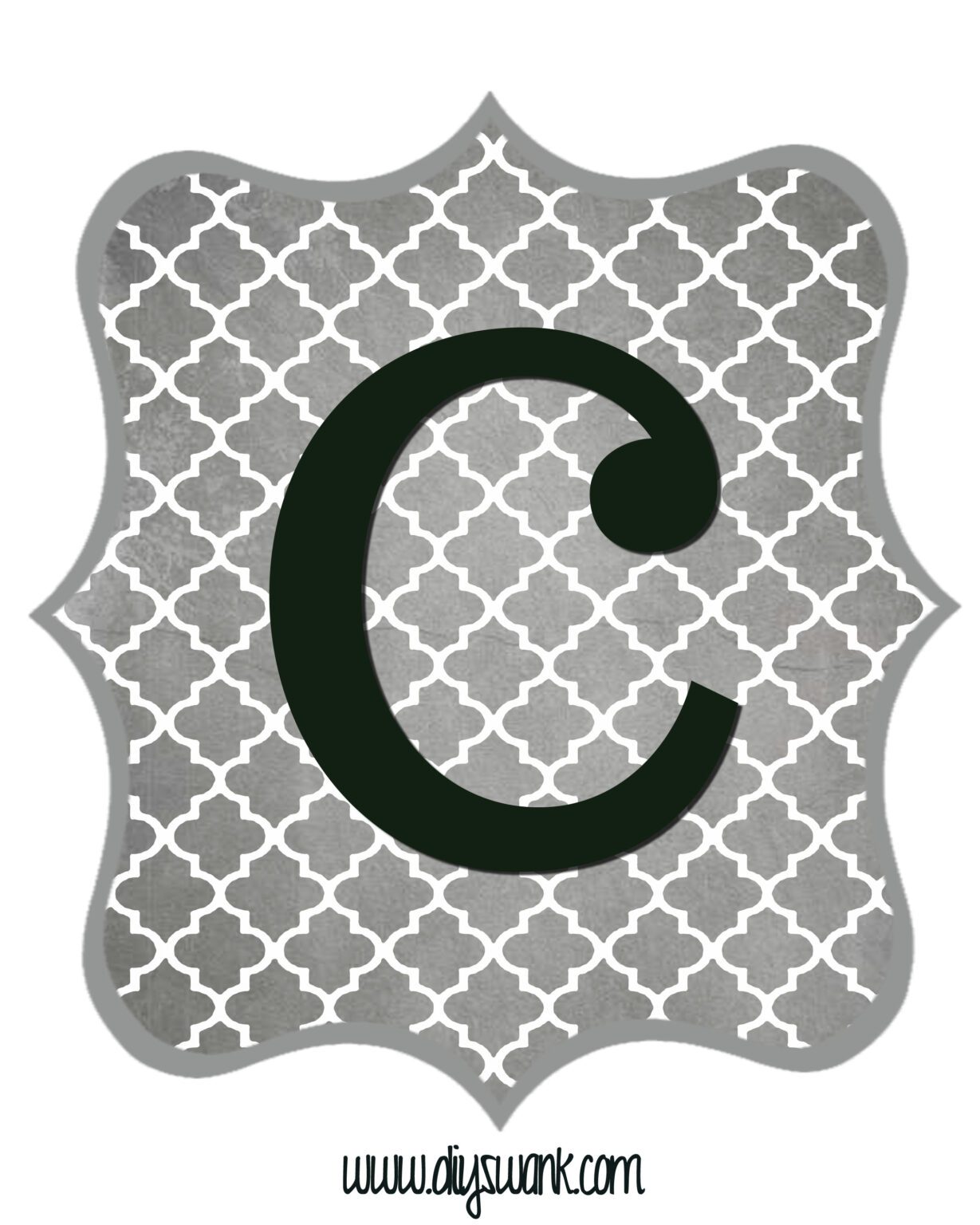Gray_Black Letter_C - Swanky Design Company