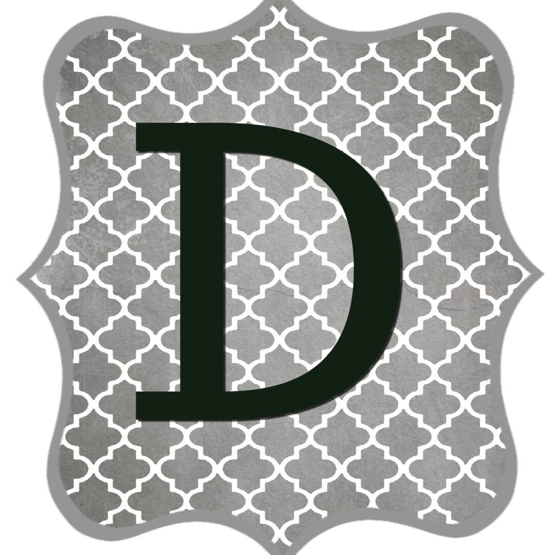 Free Printable Letters Gray and Black - Swanky Design Company