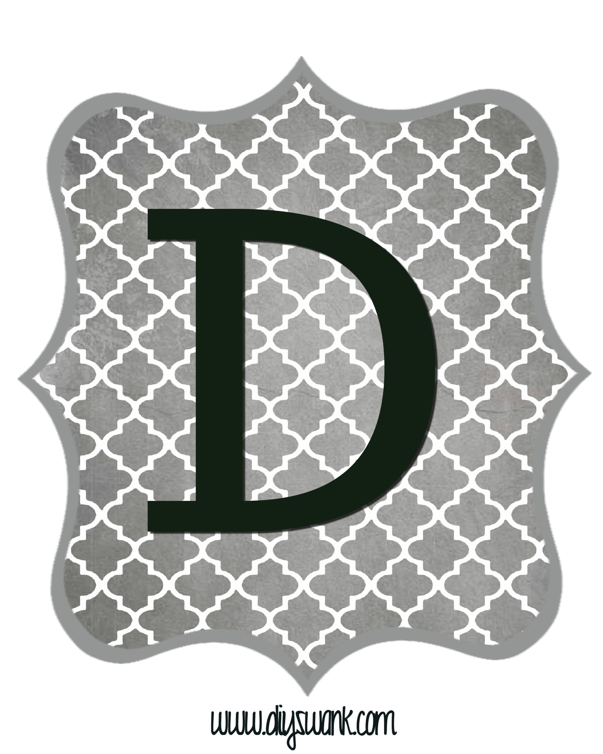 Gray_Black Letter_D - Swanky Design Co.