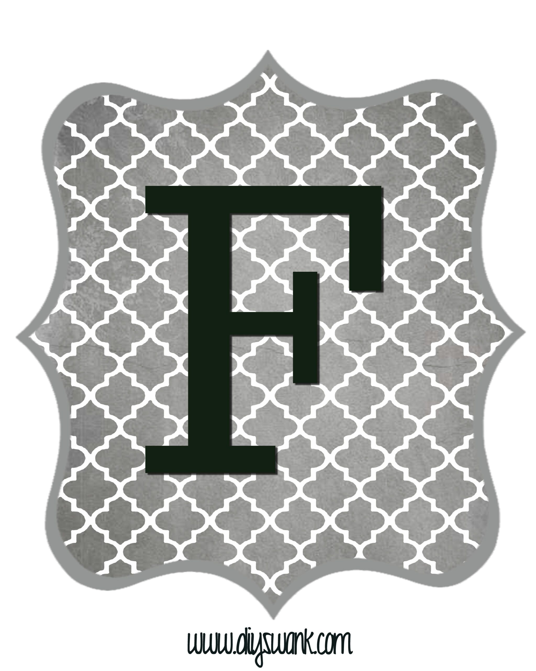 Gray_Black Letter_F - Swanky Design Co.