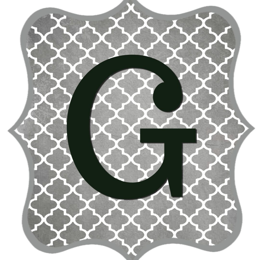 Free Printable Letters Gray and Black - Swanky Design Company