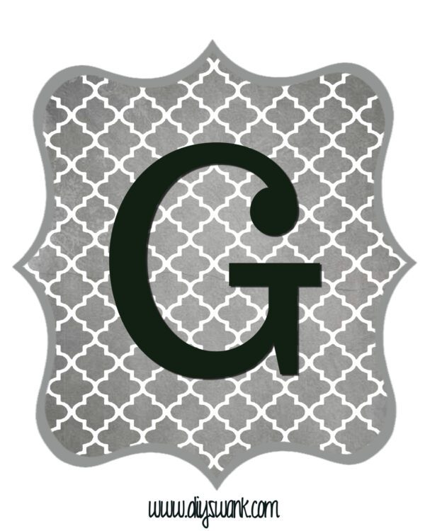 Gray_Black Letter_G - Swanky Design Co.