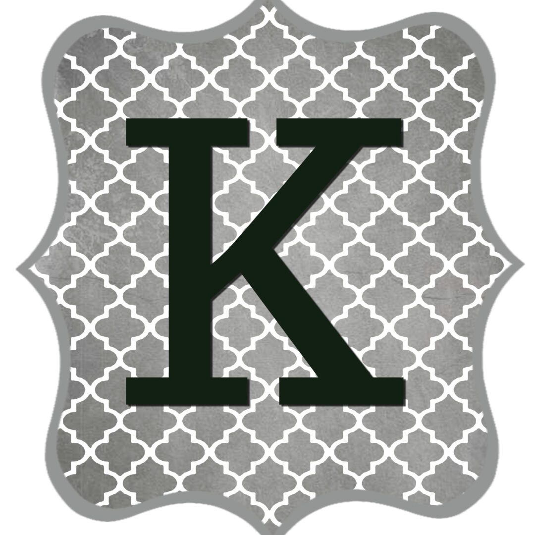 Free Printable Letters Gray and Black - Swanky Design Company