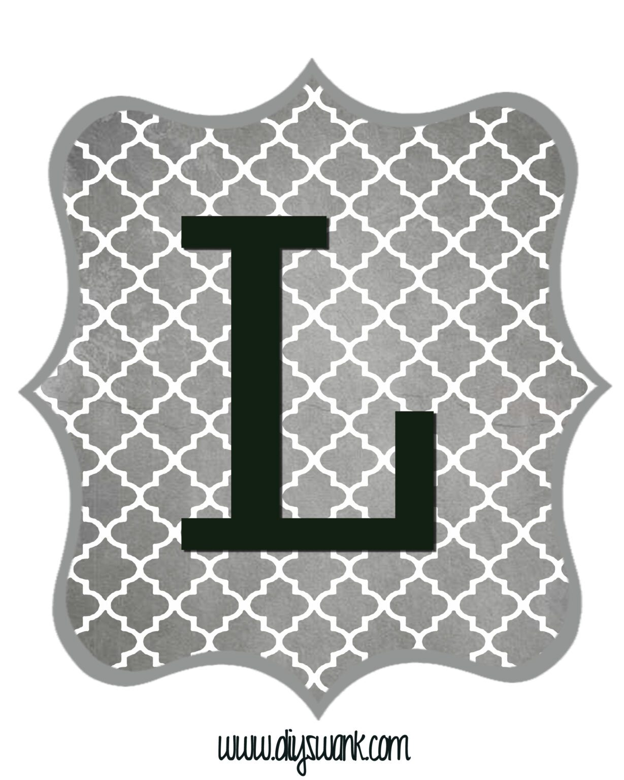 Gray_Black Letter_L - Swanky Design Company