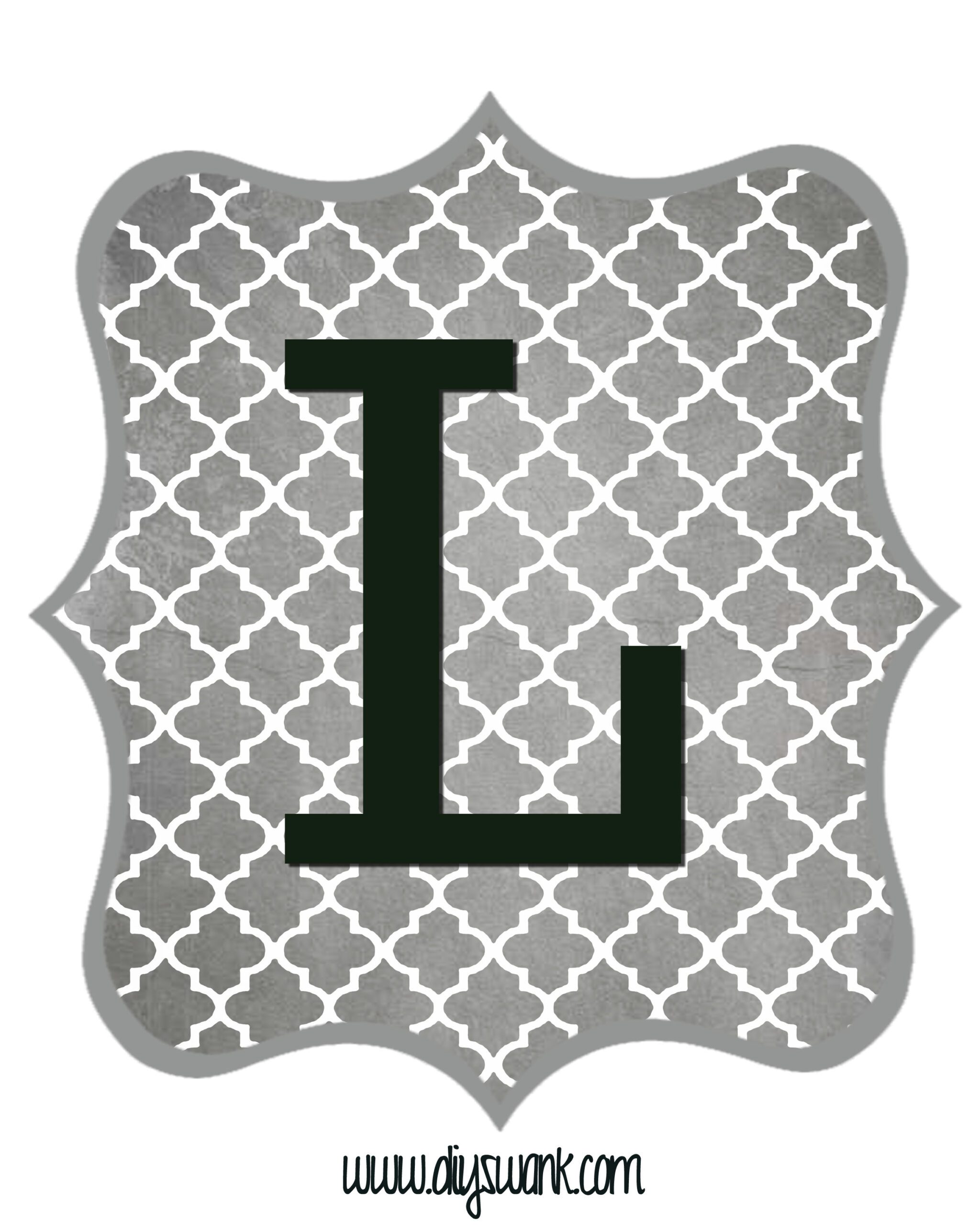 Gray_Black Letter_L - Swanky Design Co.