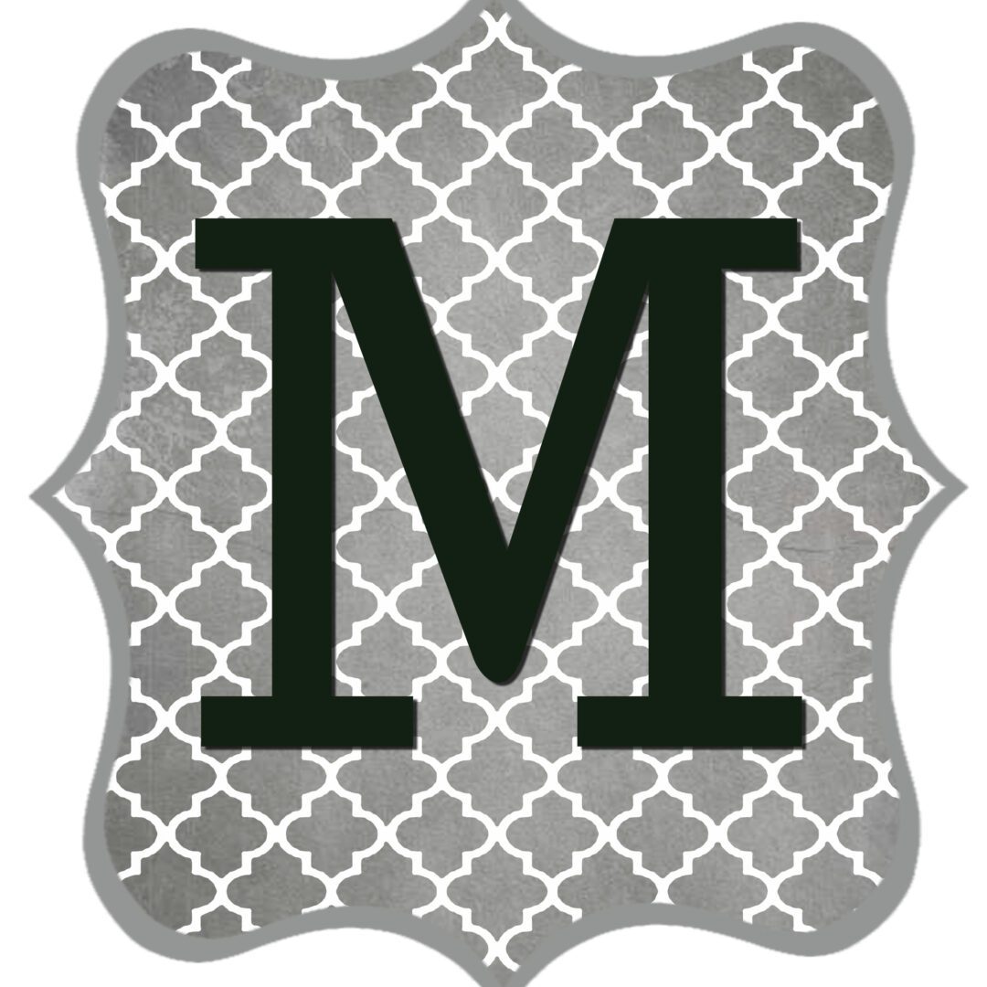 Free Printable Letters Gray and Black - Swanky Design Company