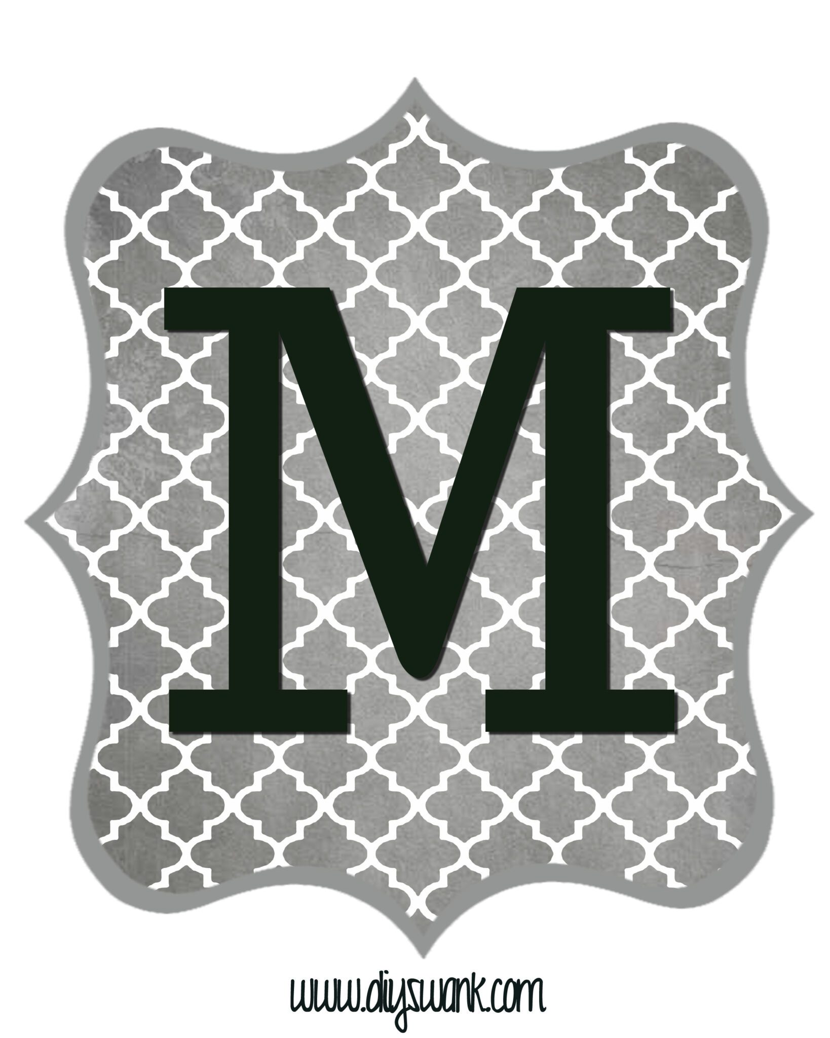 Gray_Black Letter_M - Swanky Design Company