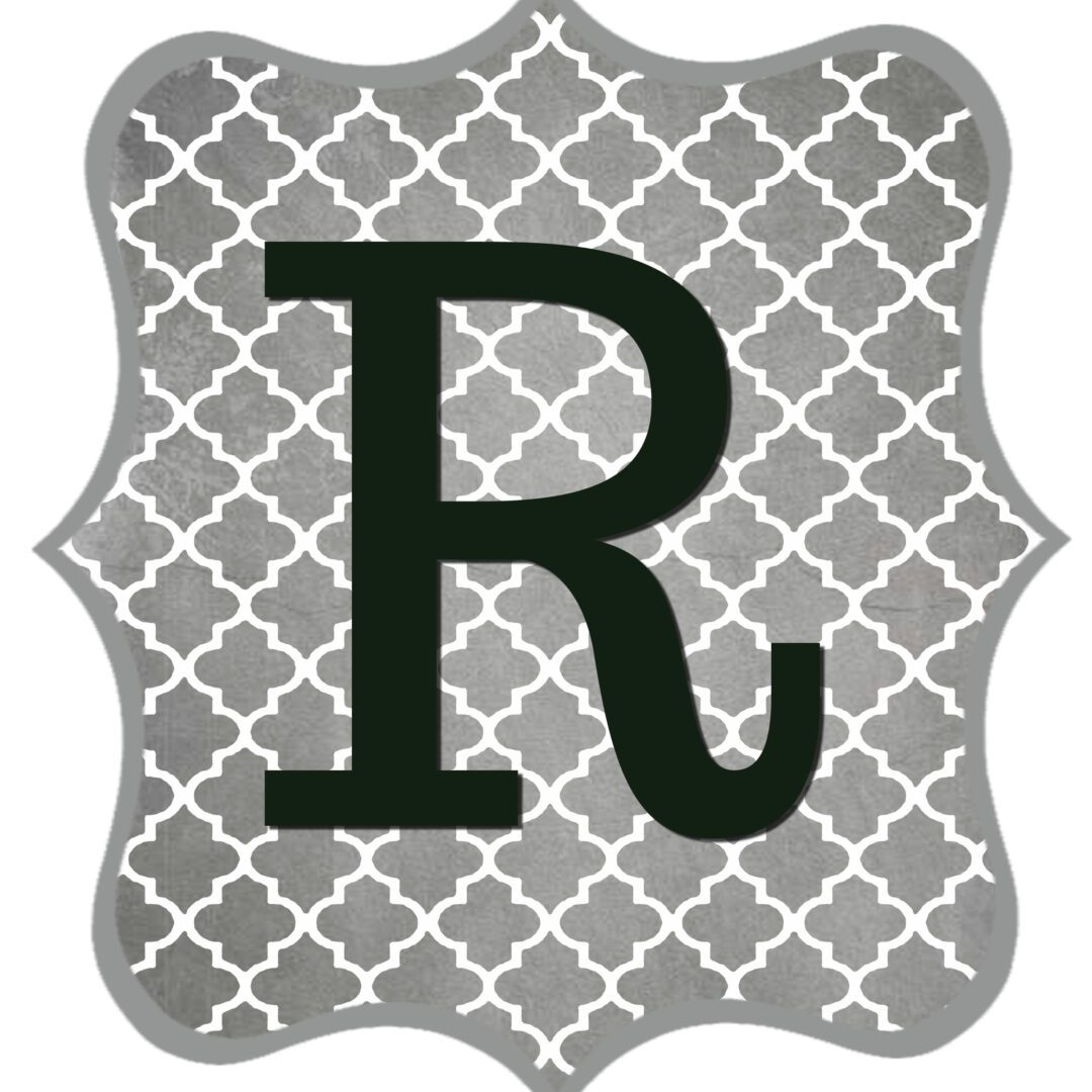 Free Printable Letters Gray and Black - Swanky Design Company