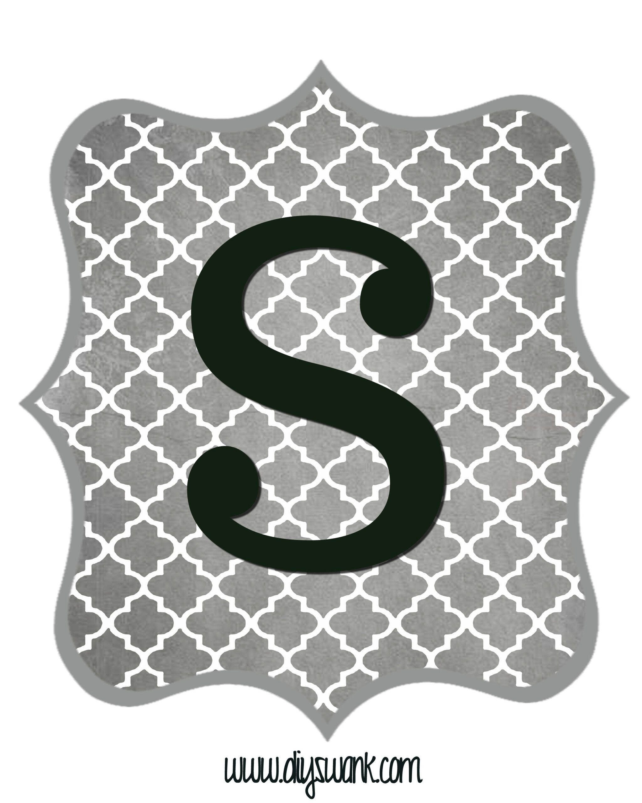 Gray_Black Letter_S - Swanky Design Co.
