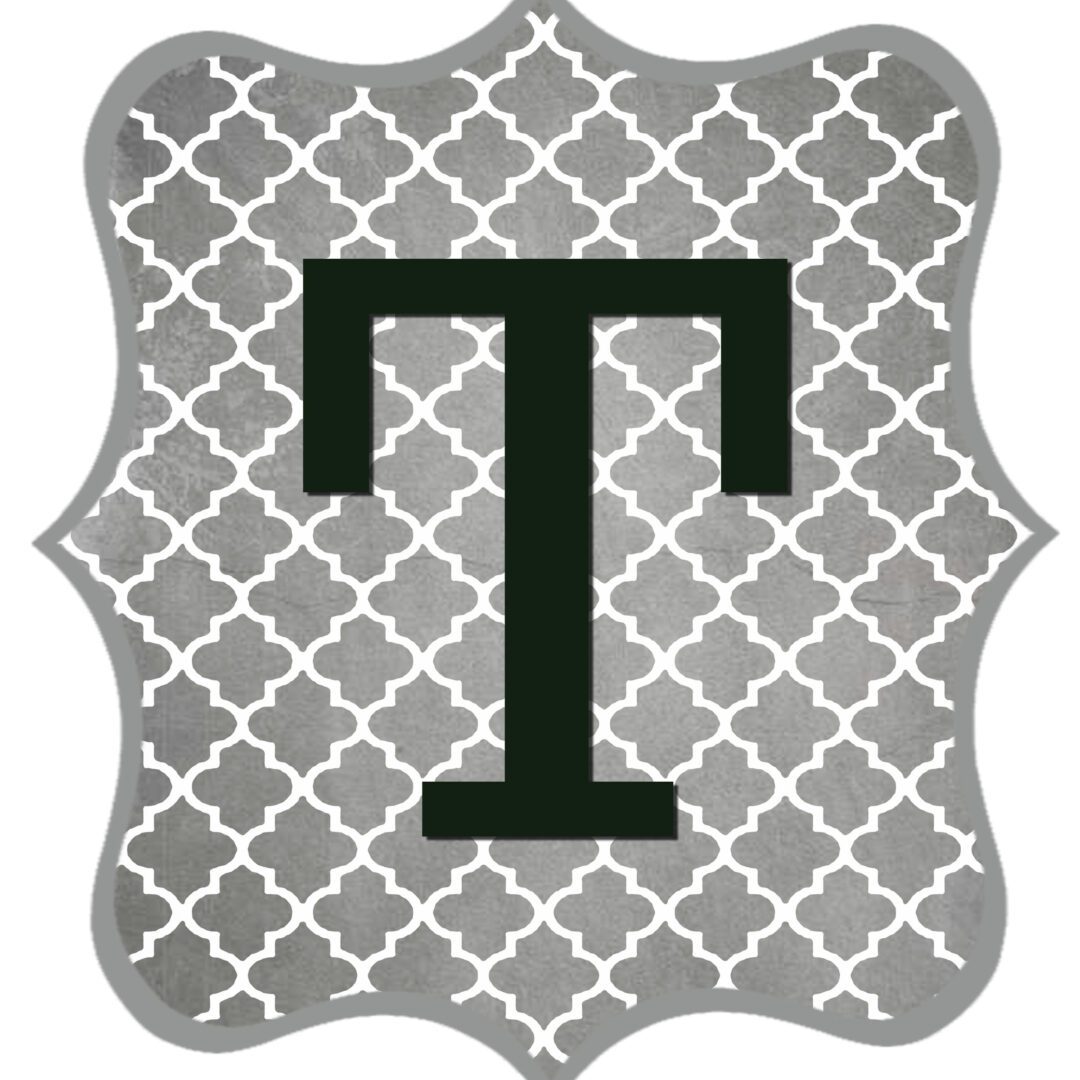 Free Printable Letters Gray and Black - Swanky Design Company