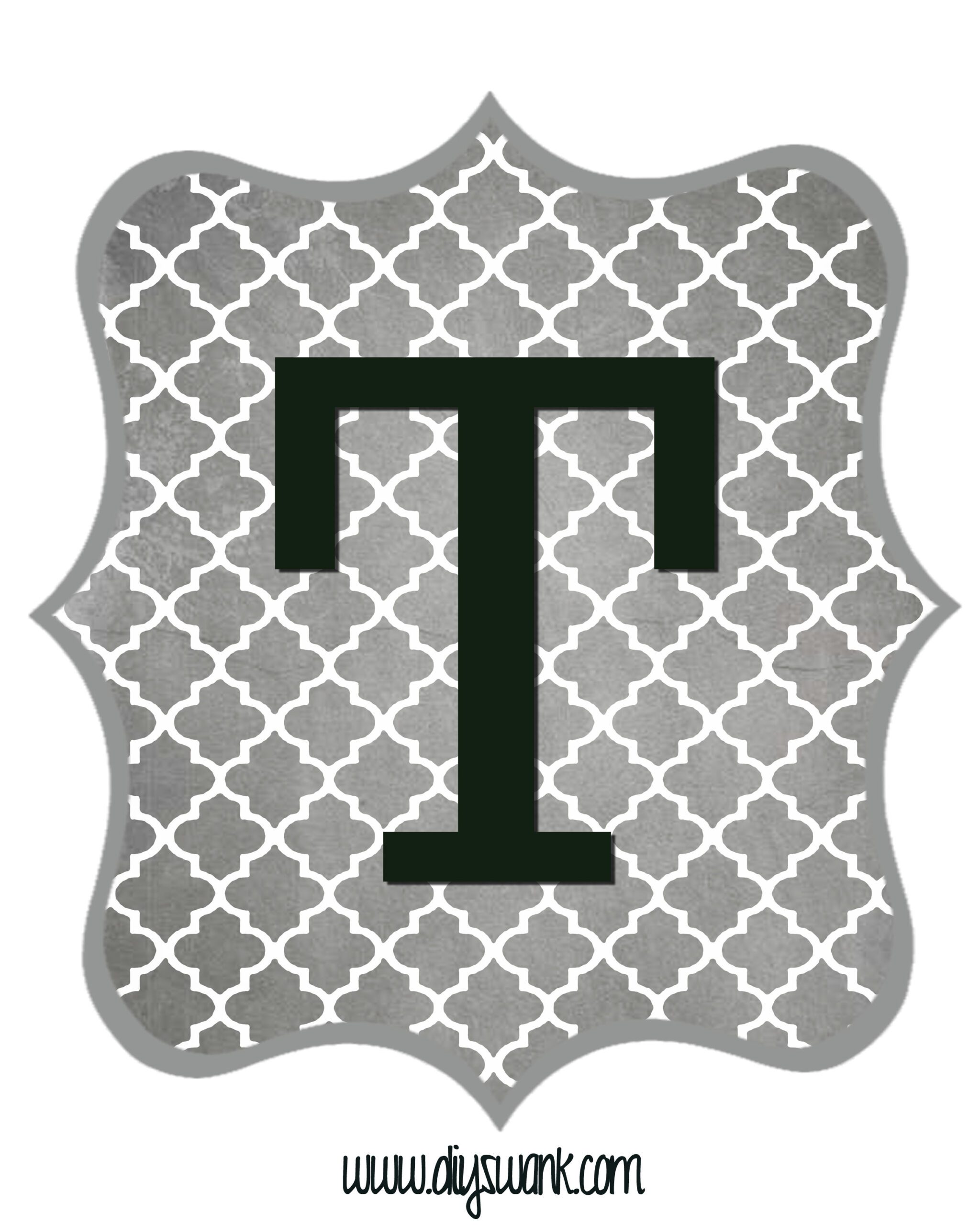 Gray_Black Letter_T - Swanky Design Co.