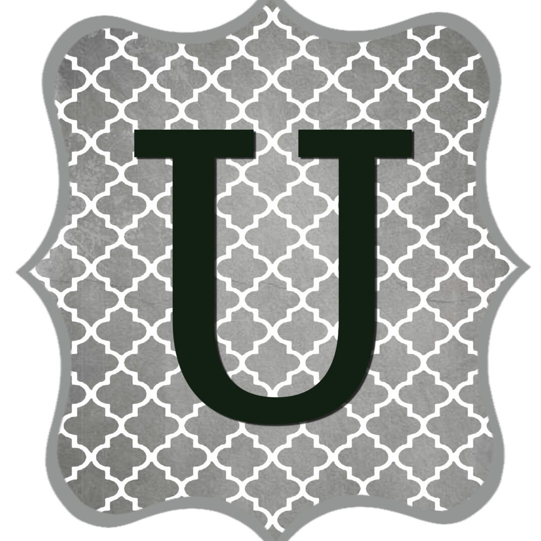 Free Printable Letters Gray and Black - Swanky Design Company