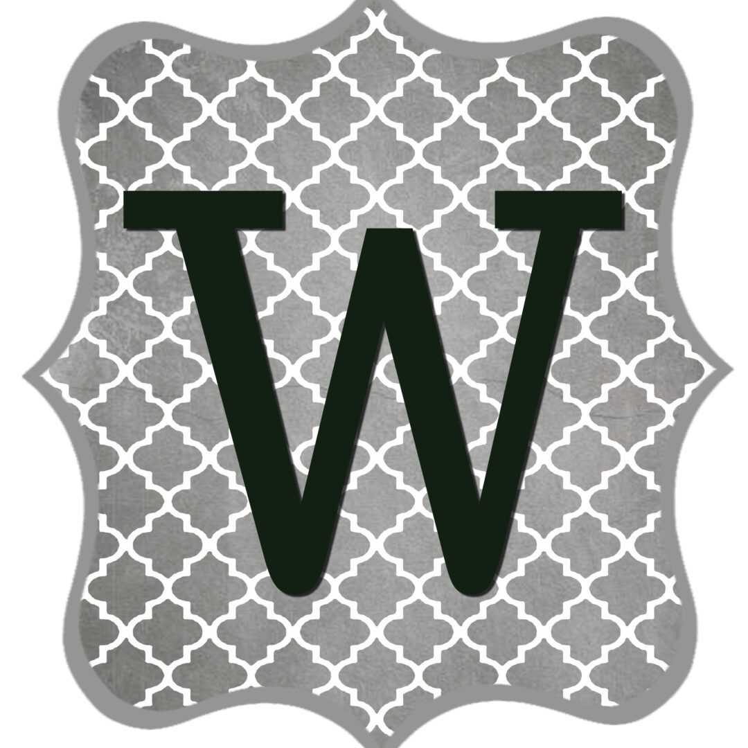 Free Printable Letters Gray and Black - Swanky Design Company