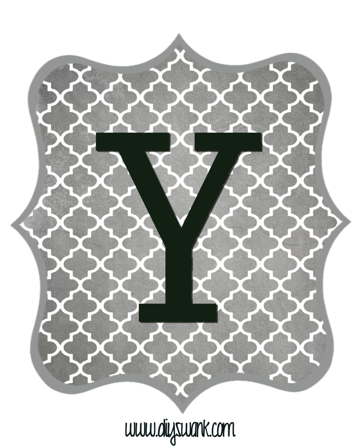 Gray_Black Letter_Y - Swanky Design Company