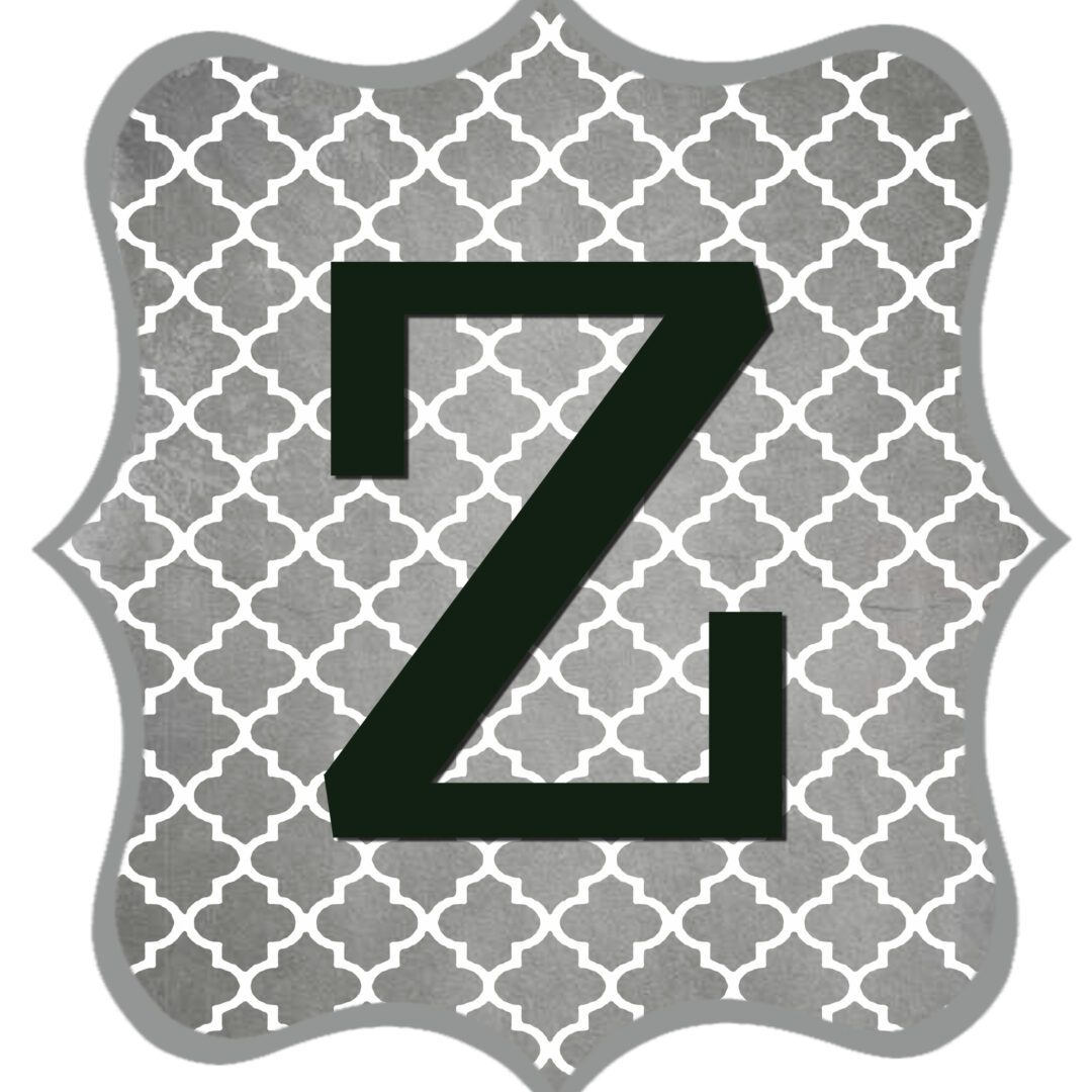 Free Printable Letters Gray and Black | Swanky Design Company