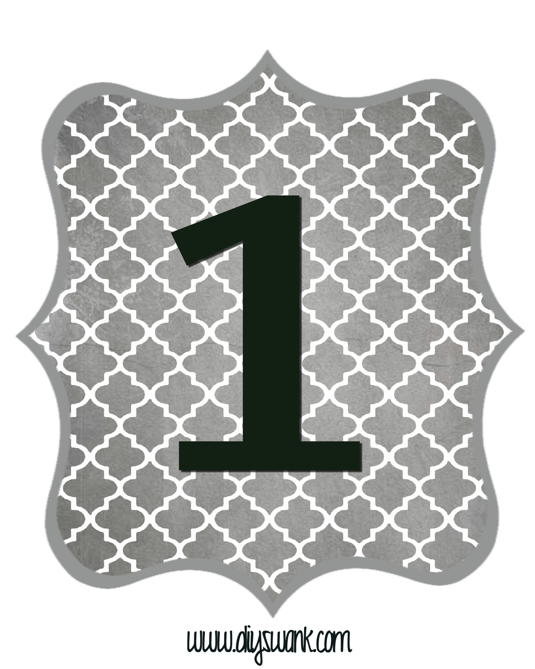 Gray_Black Number-1 - Swanky Design Co.