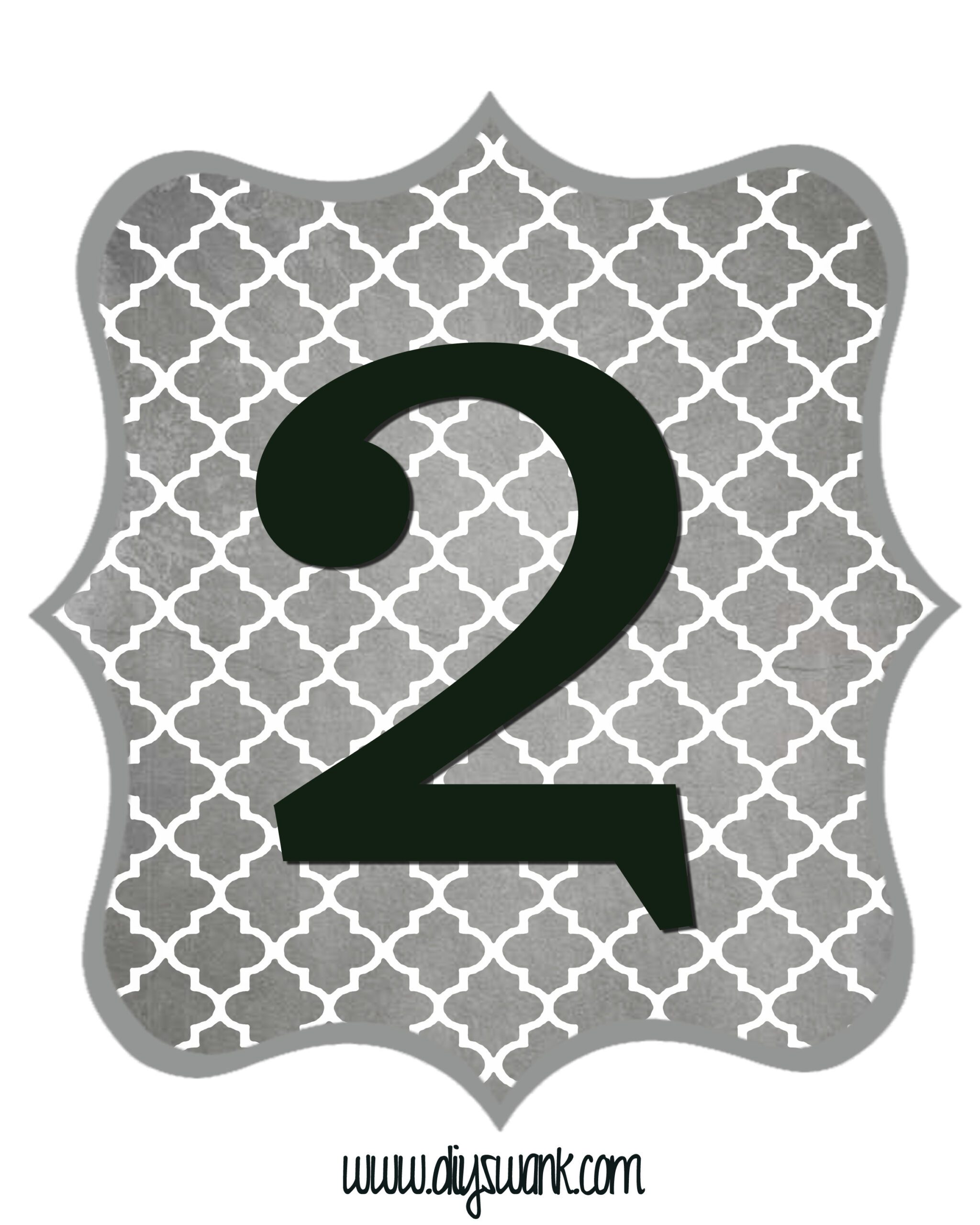 Gray_Black Number-2 - Swanky Design Co.