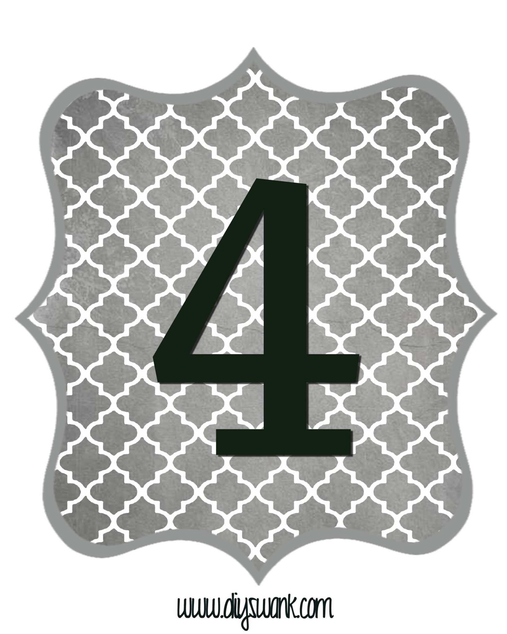 Gray_Black Number-4 - Swanky Design Company