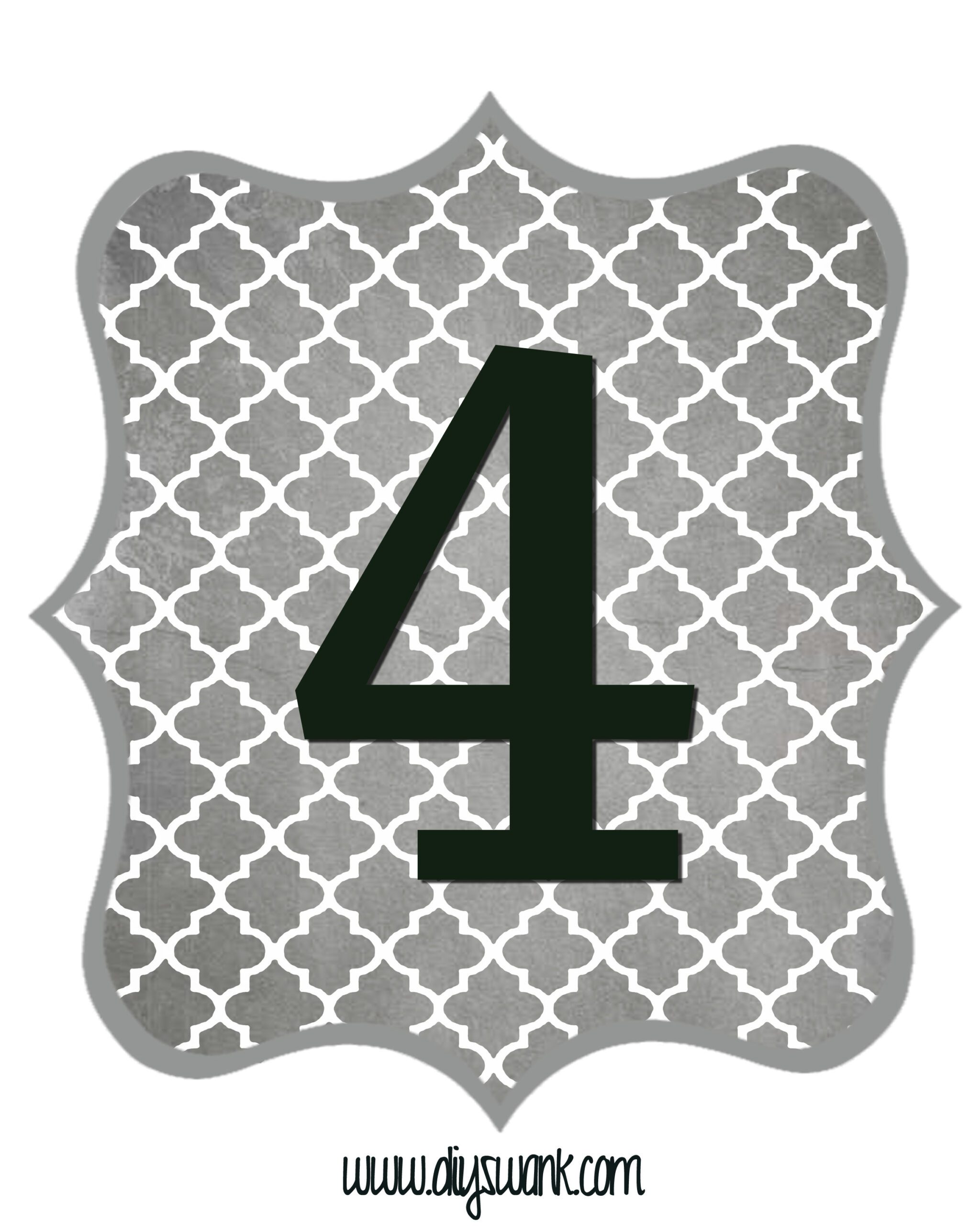 Gray_Black Number-4 - Swanky Design Co.