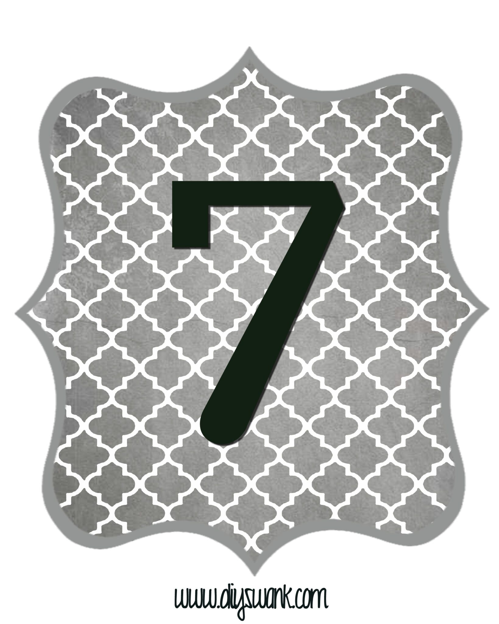 Gray_Black Number-7 - Swanky Design Company