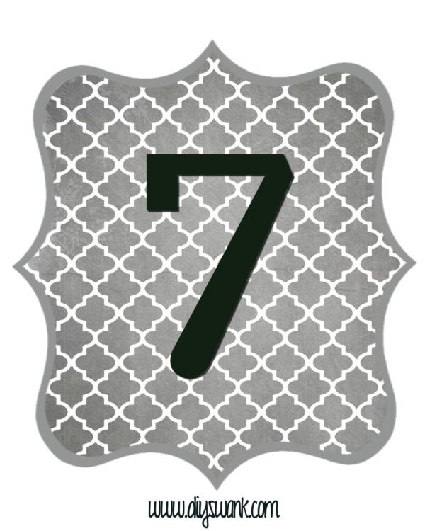 Gray_Black Number-7 - Swanky Design Co.