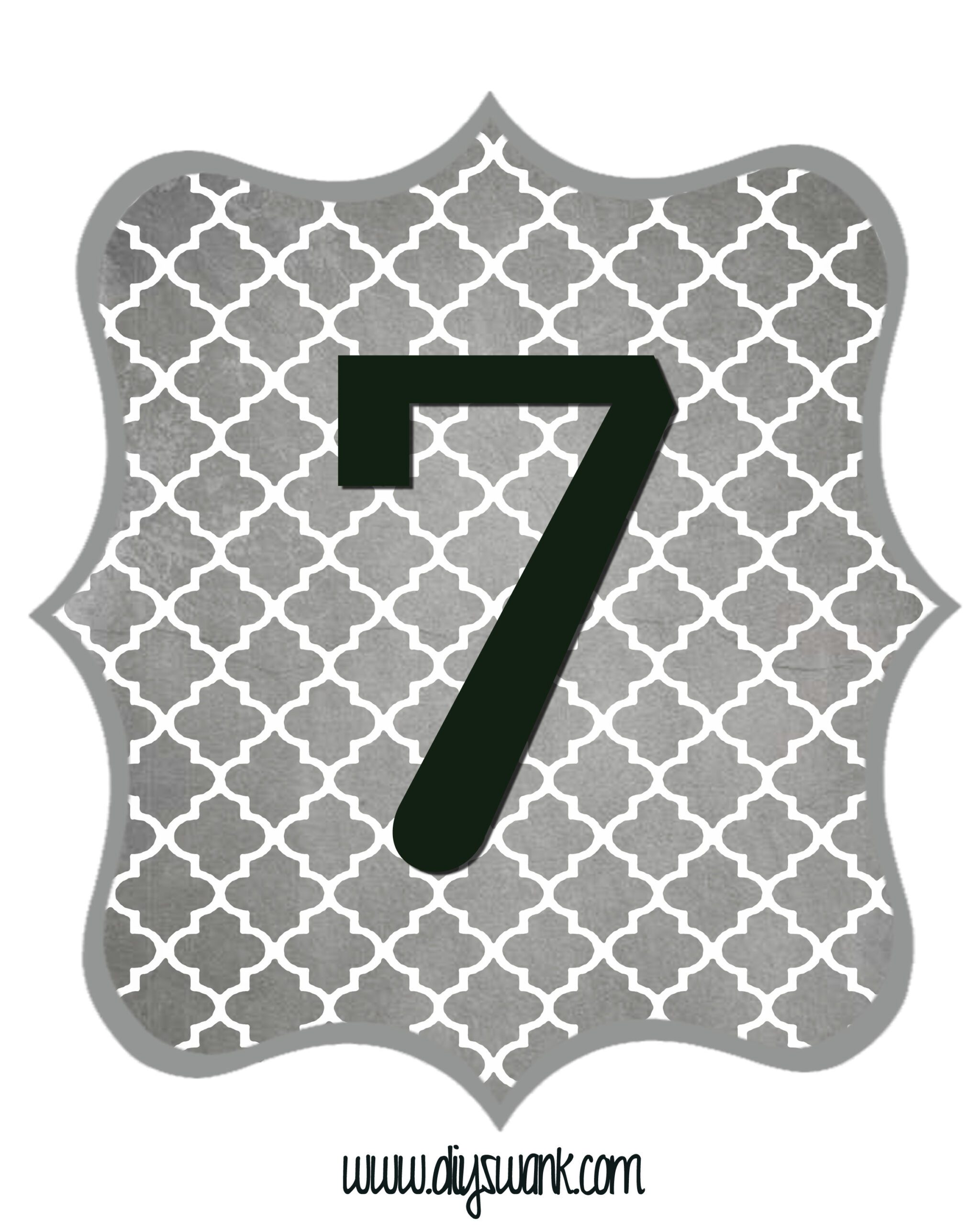 Gray_Black Number-7 - Swanky Design Co.