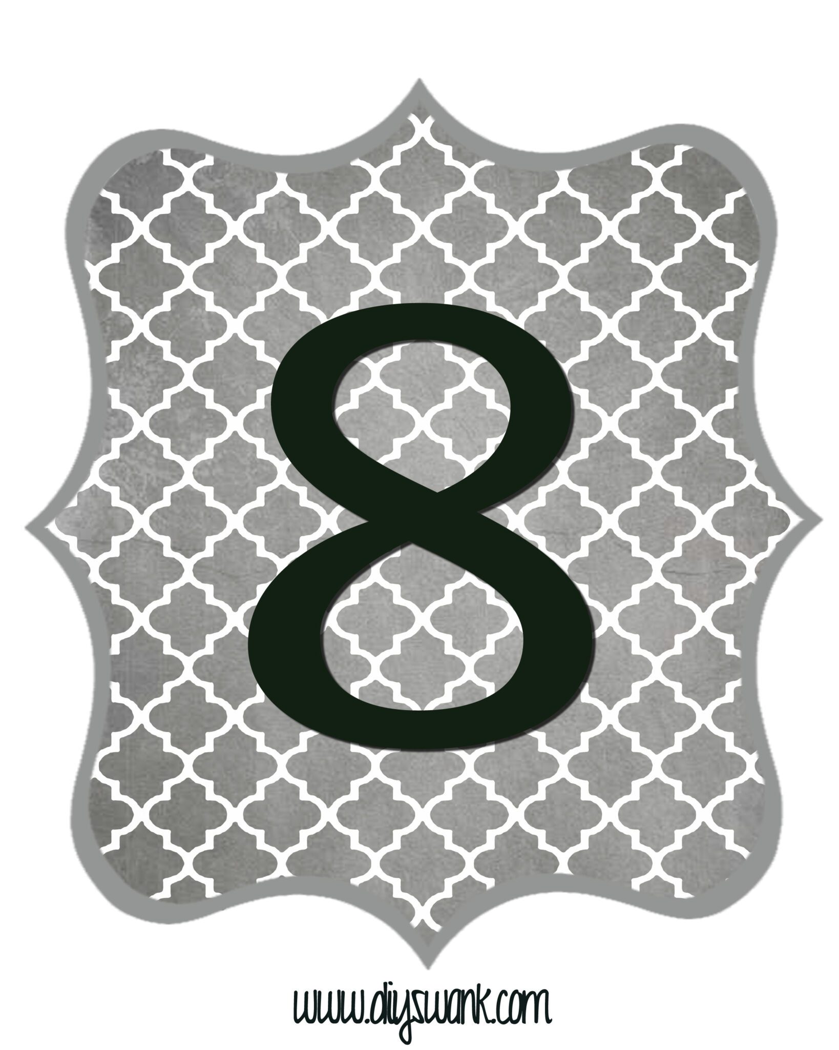Gray_Black Number-8 - Swanky Design Company