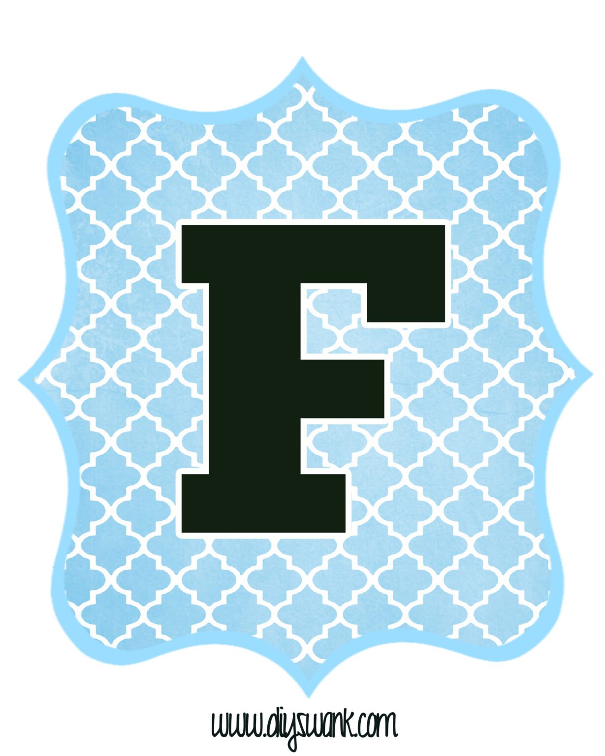 Blue_Black Letter_F - Swanky Design Company