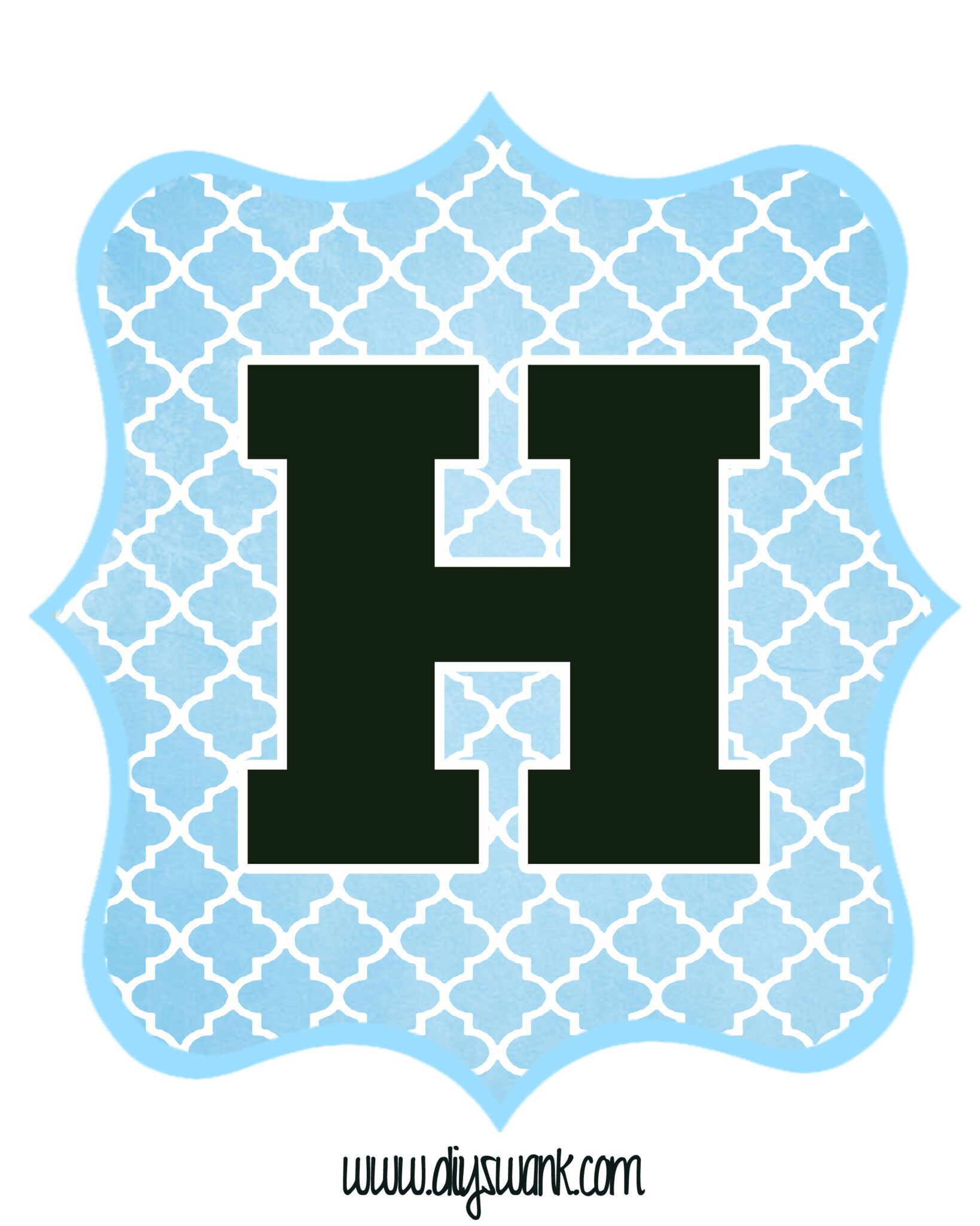 Blue_Black Letter_H - Swanky Design Company