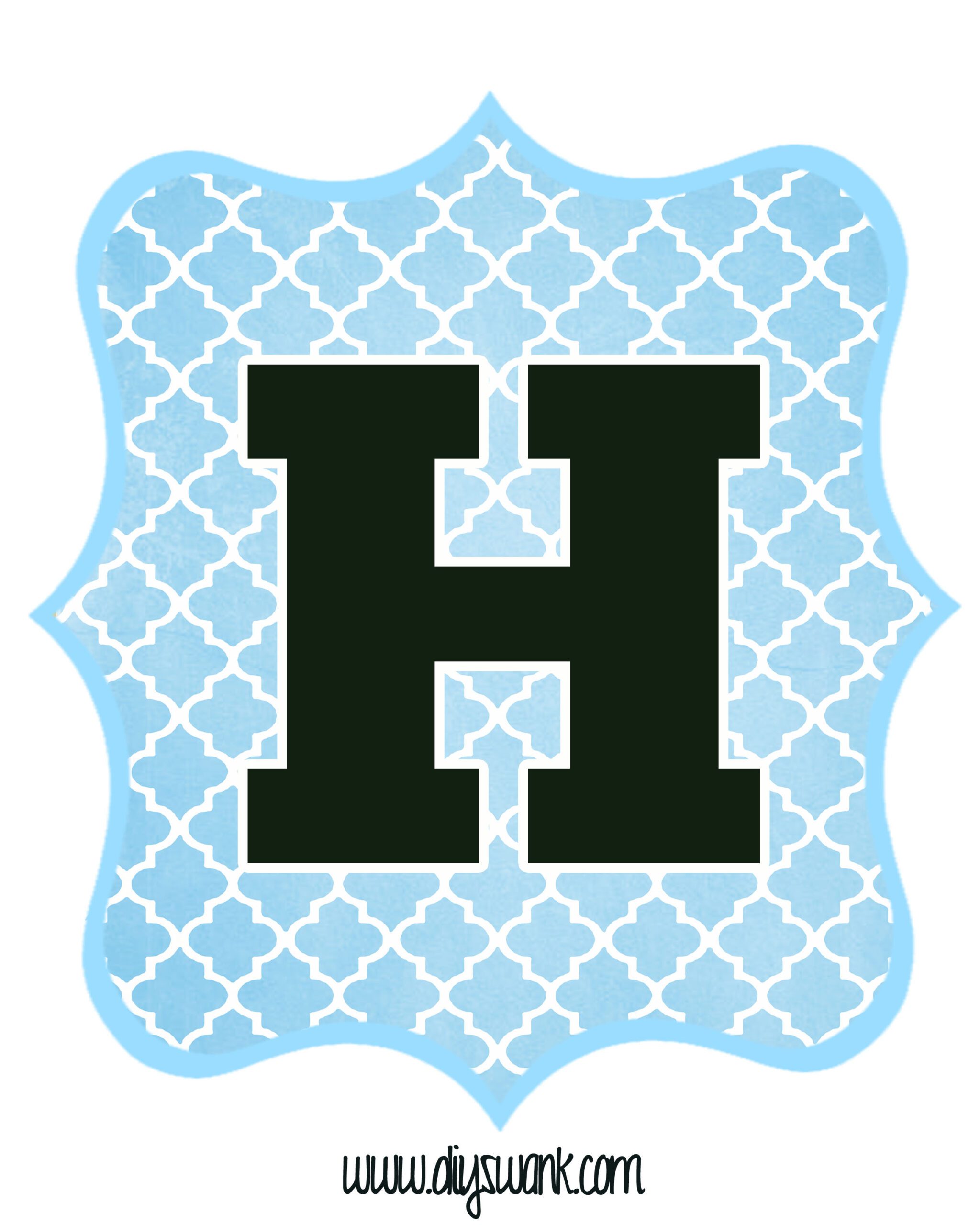 Blue_Black Letter_H - Swanky Design Co.