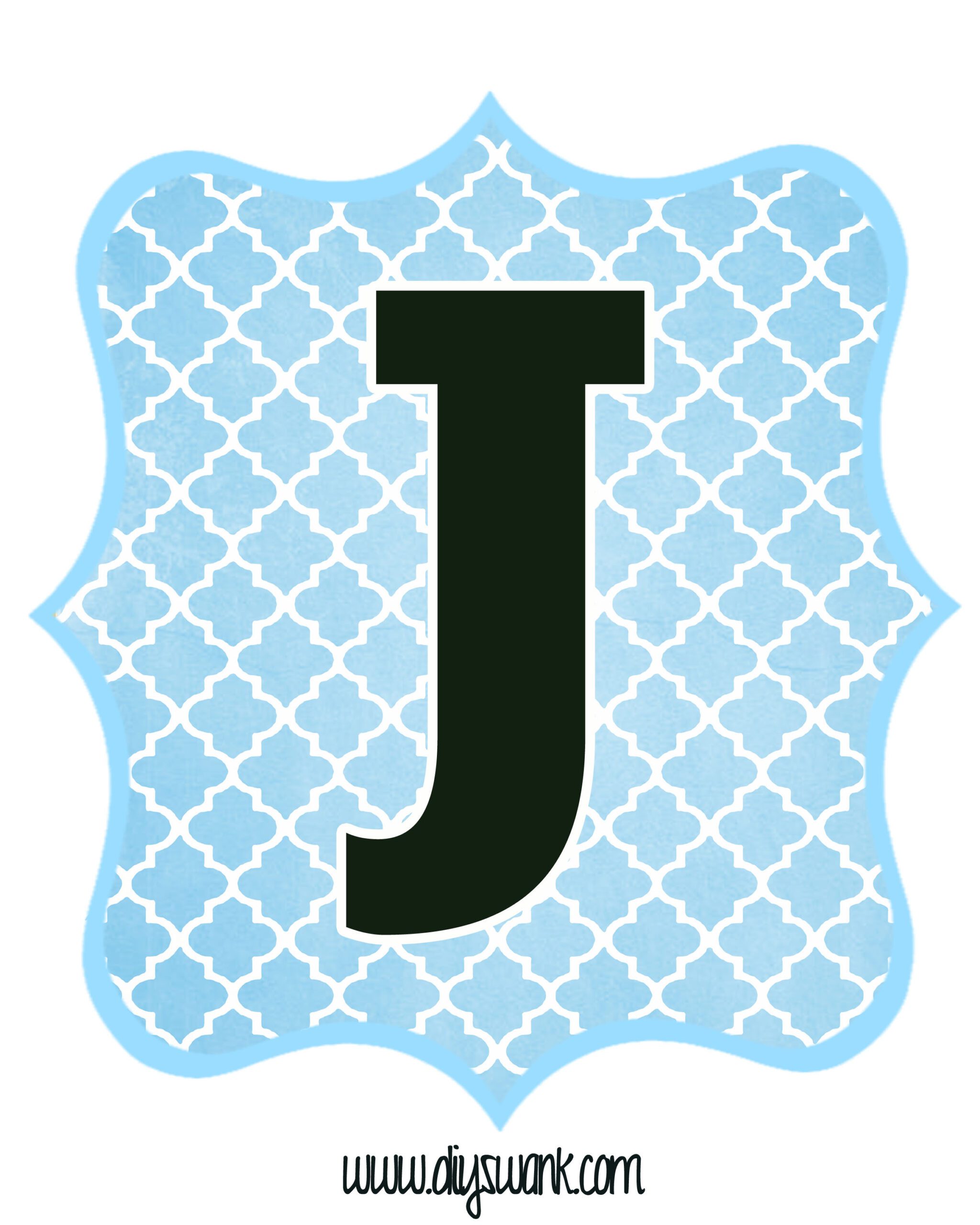 Blue_Black Letter_J - Swanky Design Co.