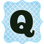 Blue and Black Printable Letters for Banners - Swanky Design Co.