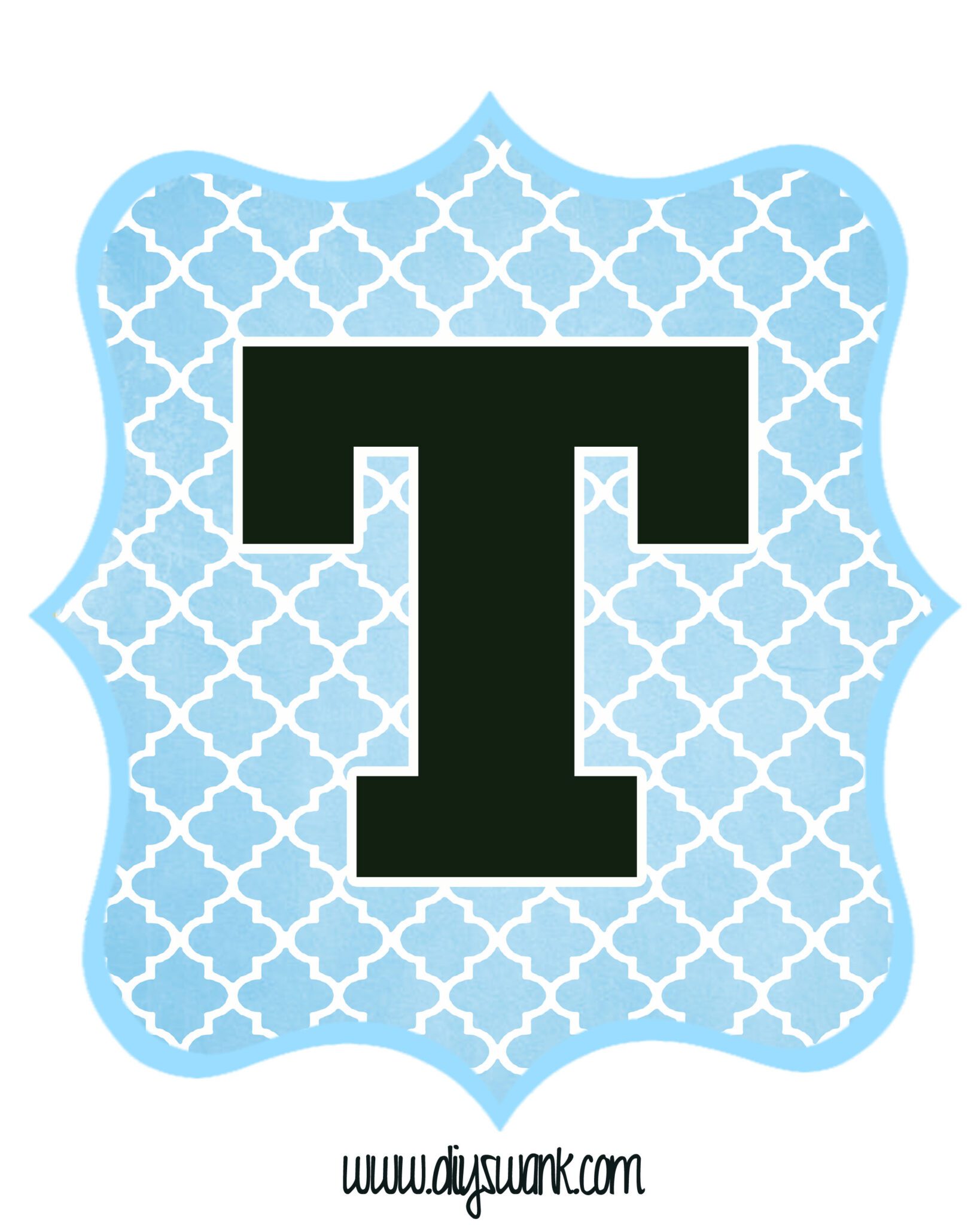 Blue_Black Letter_T - Swanky Design Company