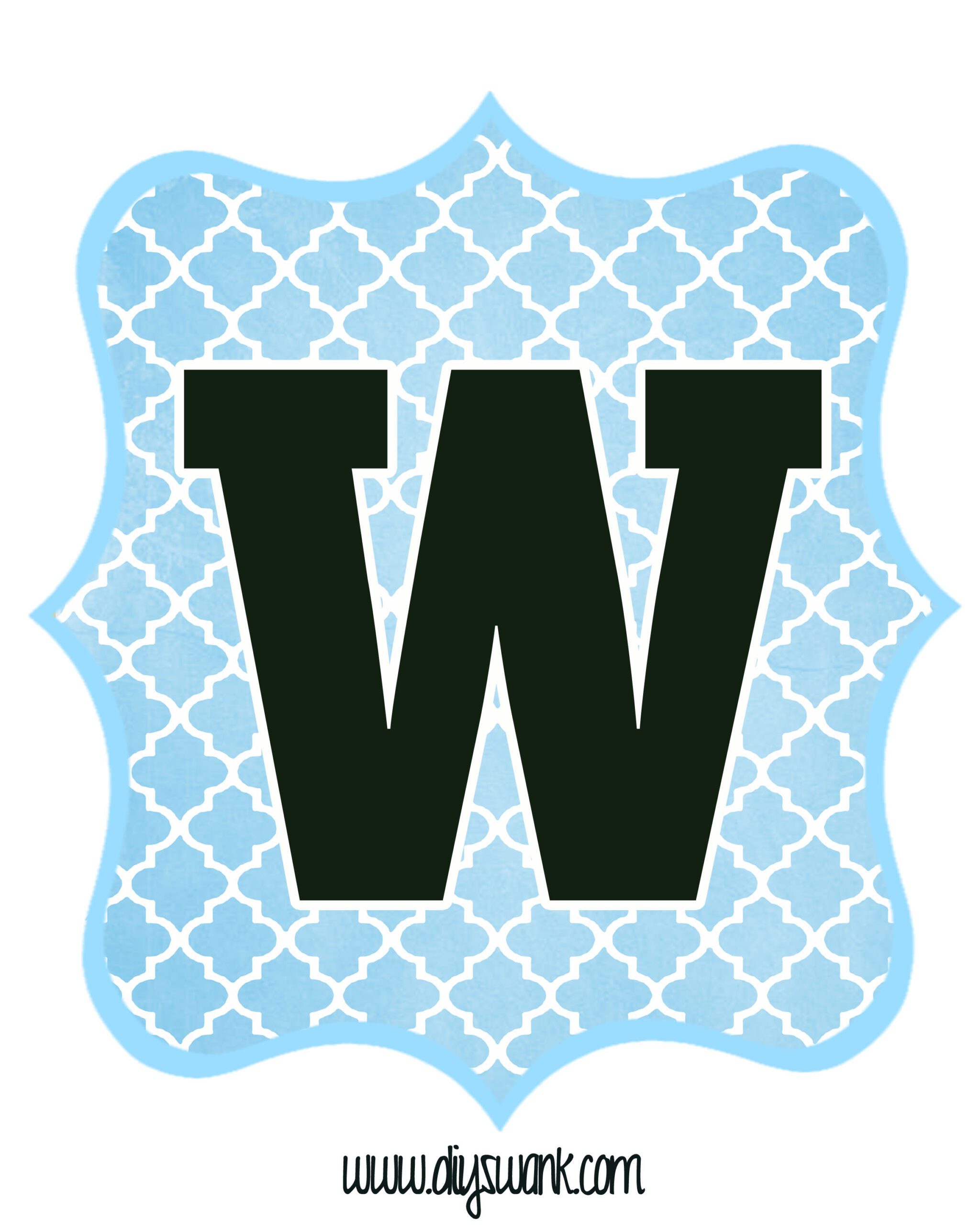Blue_Black Letter_W - Swanky Design Co.