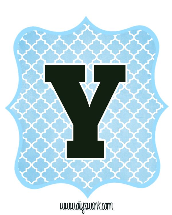 Blue_Black Letter_Y - Swanky Design Co.