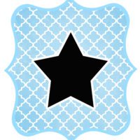 Blue and Black Printable Letters for Banners | Swanky Design Company