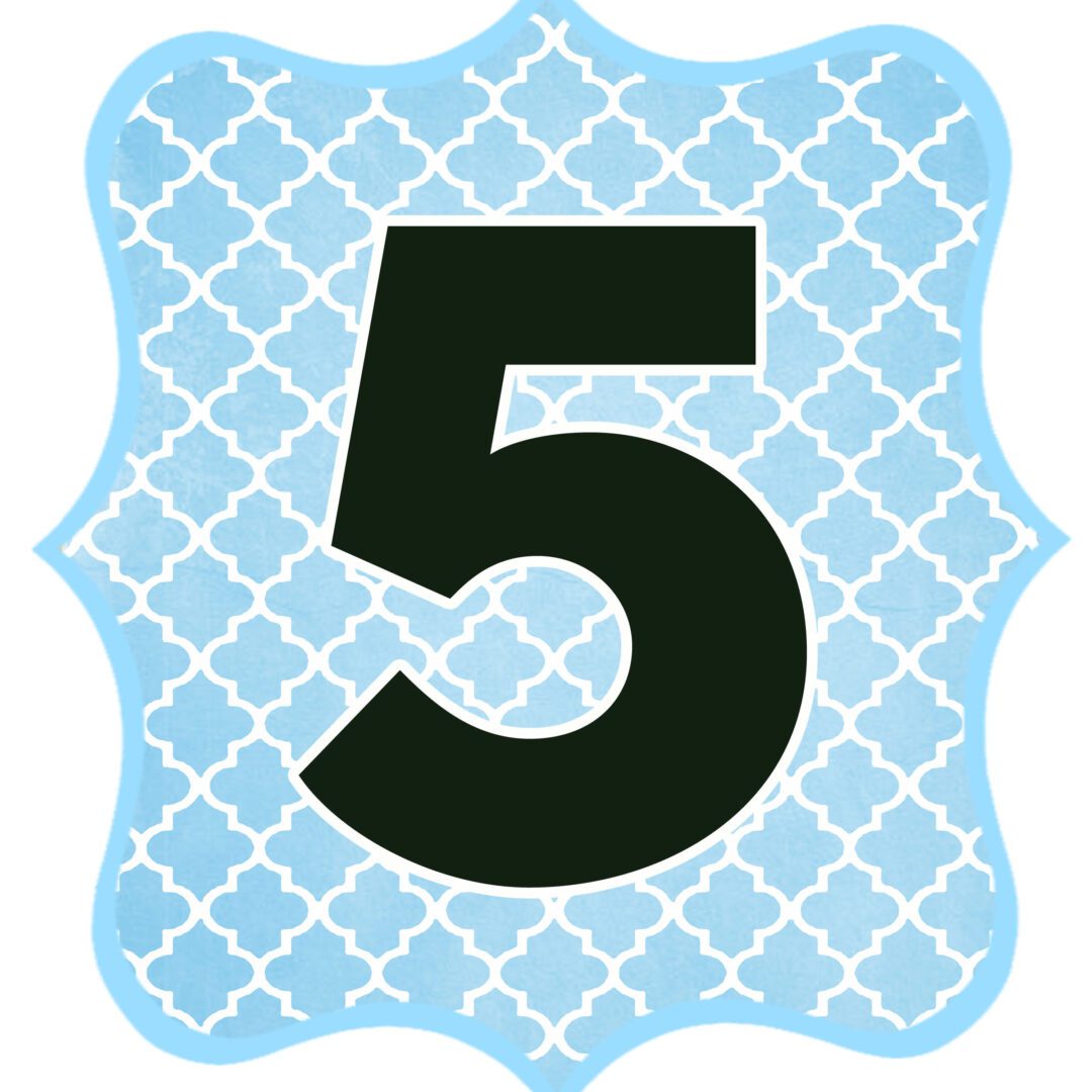 Blue and Black Printable Letters for Banners | Swanky Design Company