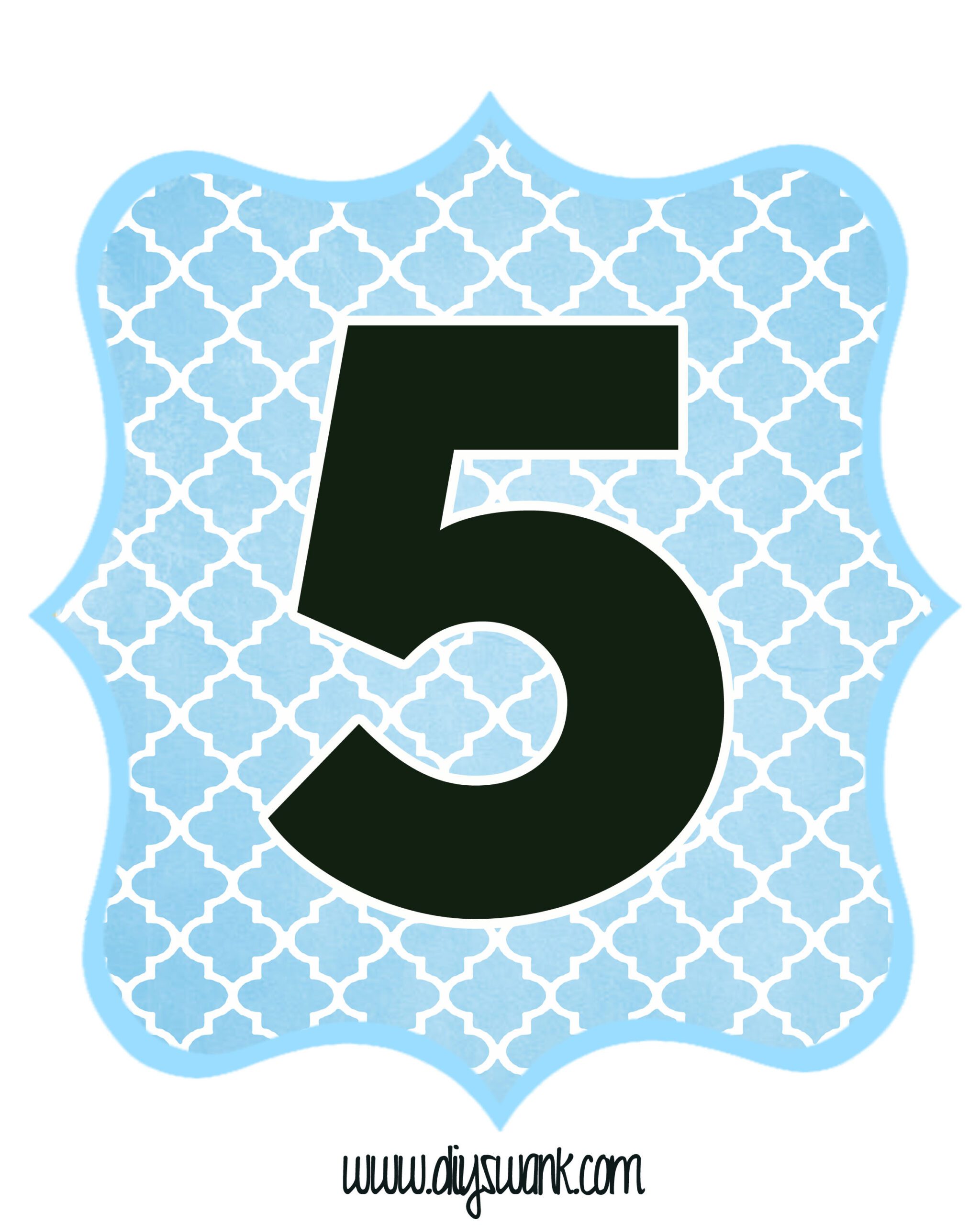 Blue_Black_Number_Five - Swanky Design Co.