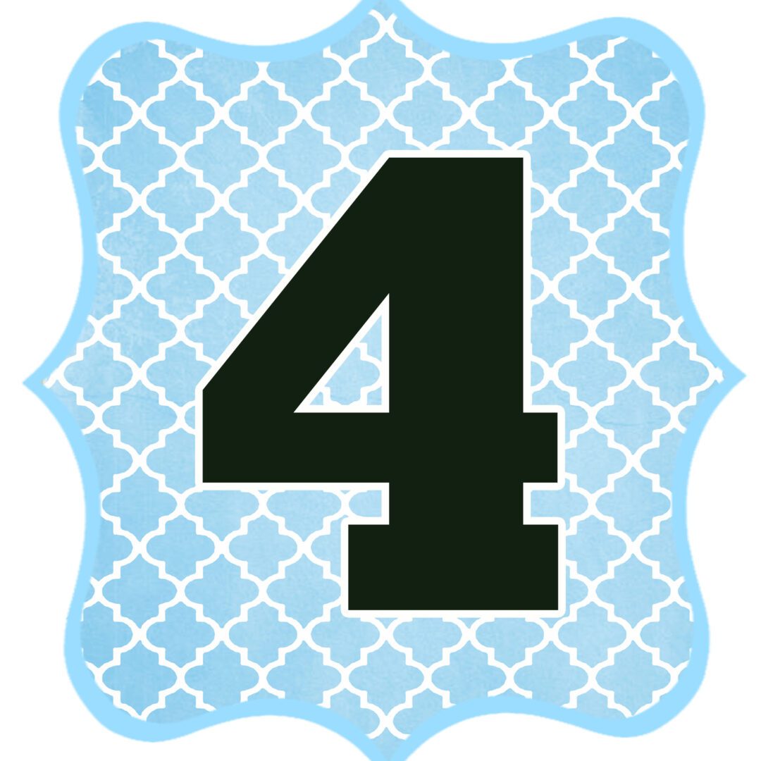 Blue and Black Printable Letters for Banners | Swanky Design Company