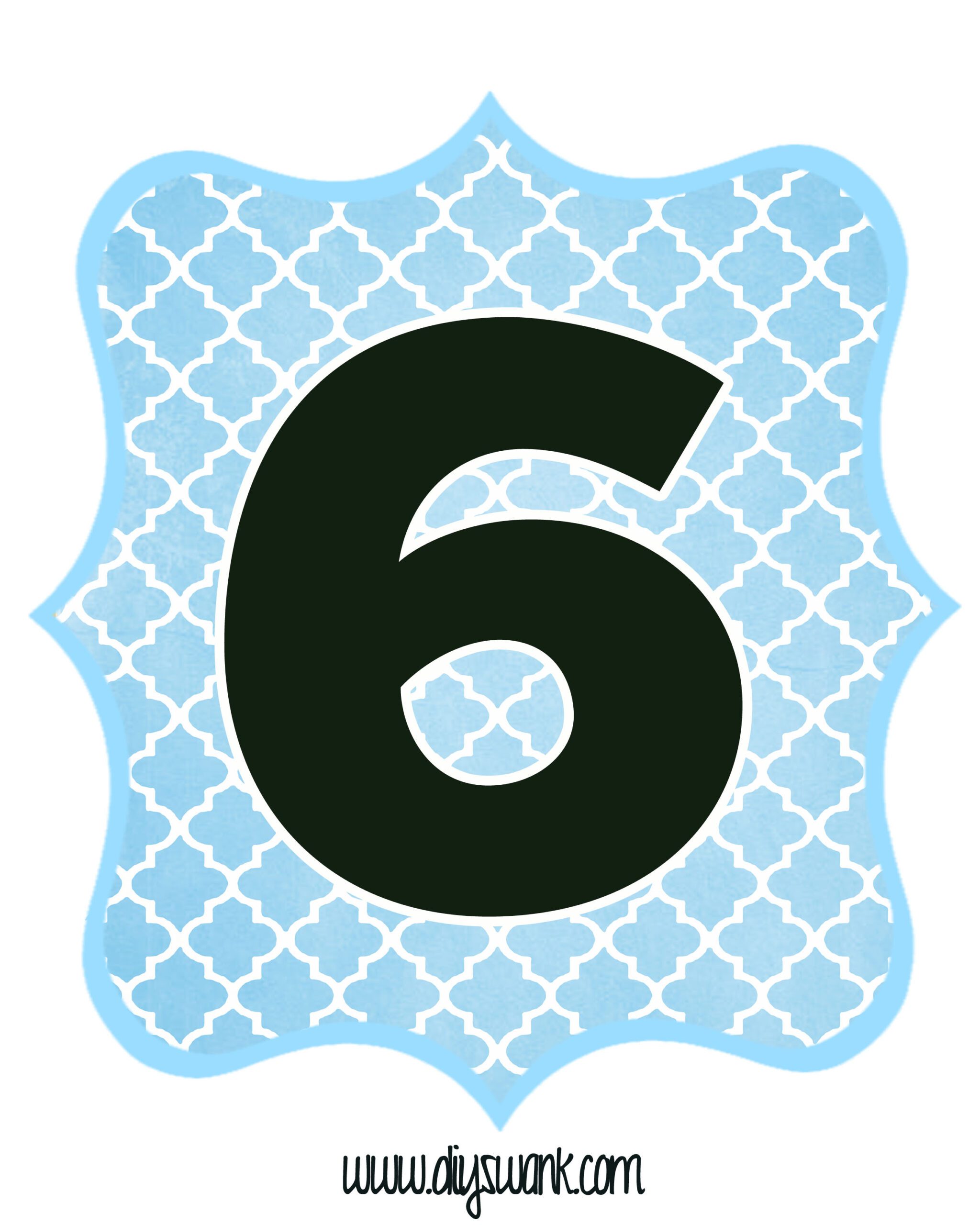 Blue_Black_Number_Six - Swanky Design Co.