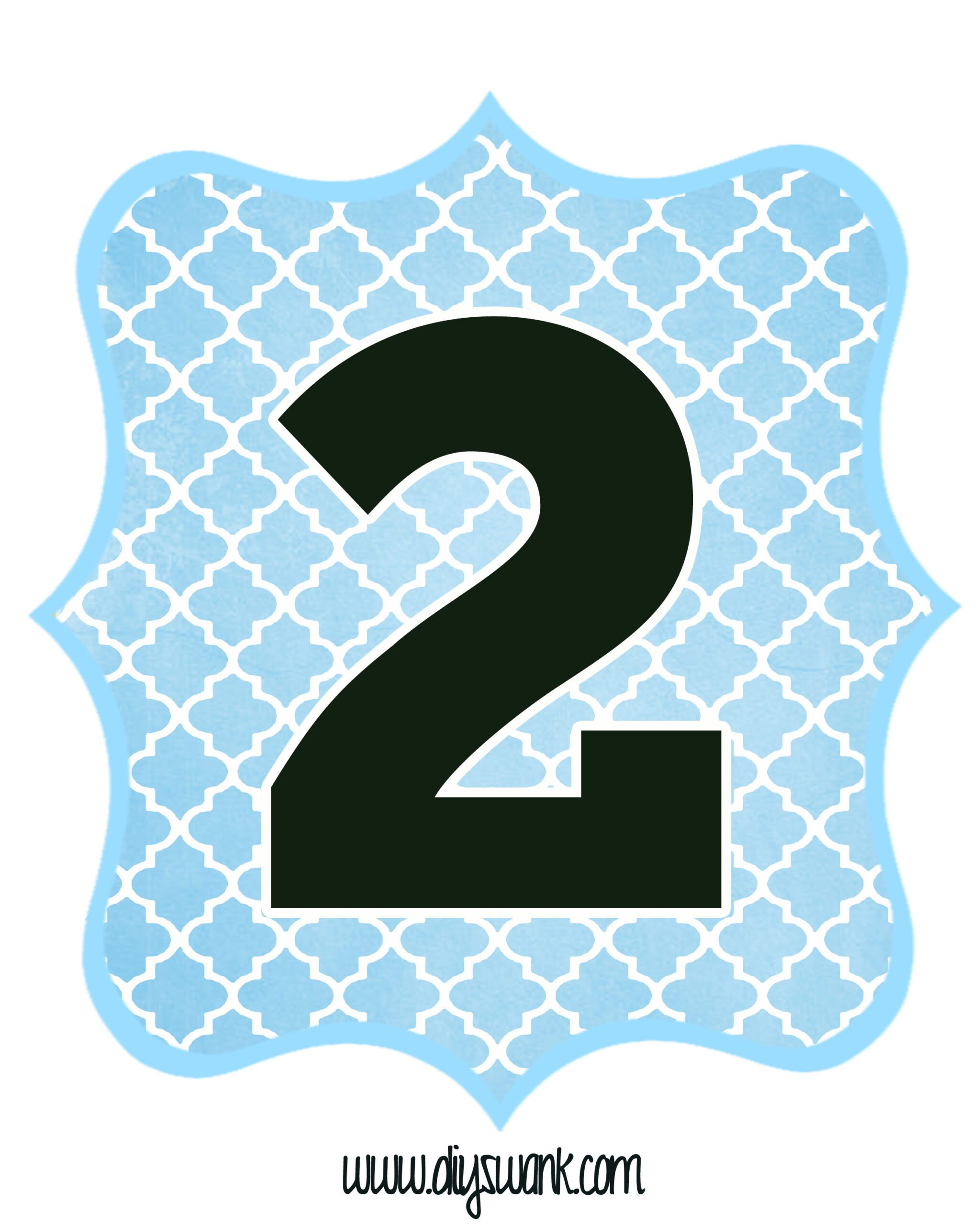 Blue_Black_Number_Two - Swanky Design Co.