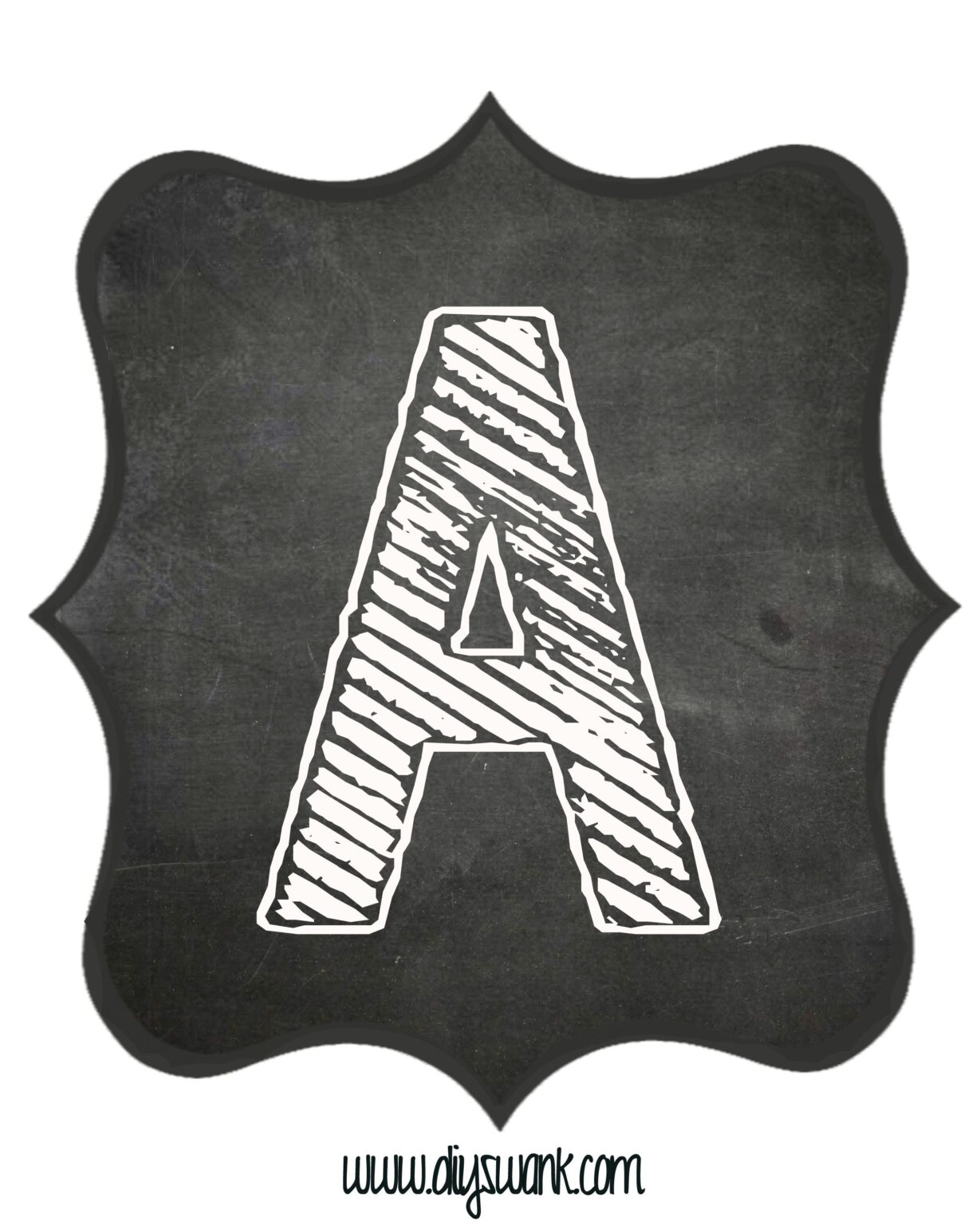 Chalkboard Letters for Banners-Free Printable - Swanky Design Company